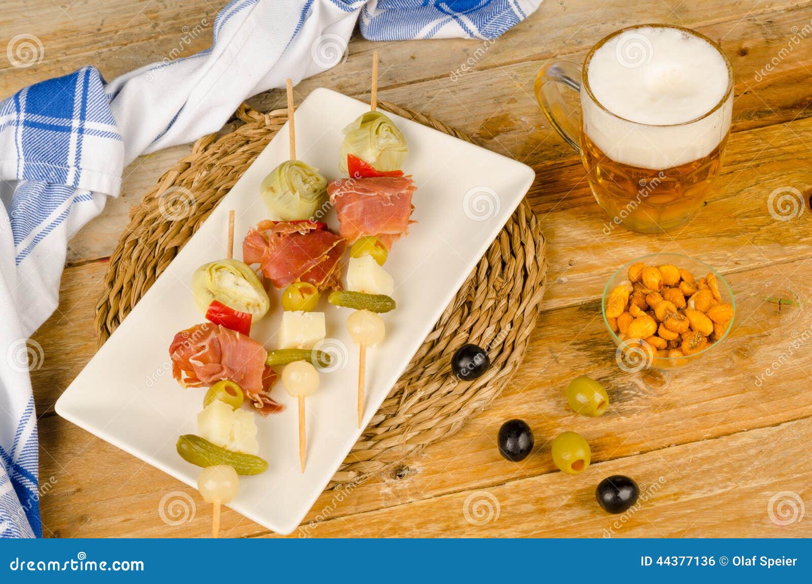 Serrano ham tapa stock photo. Image of starter, tapas - 44377136