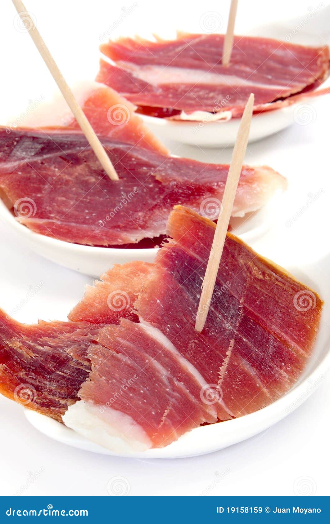 Serrano ham tapas stock image. Image of delicious, jamon - 19158159