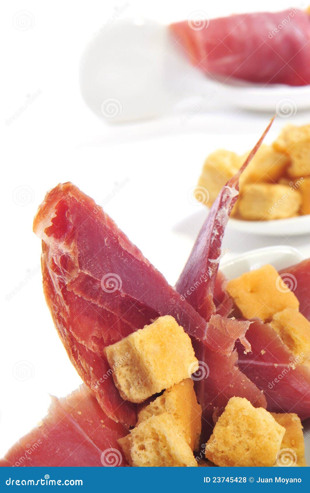 Serrano ham tapas stock photo. Image of hamon, eating - 23745428