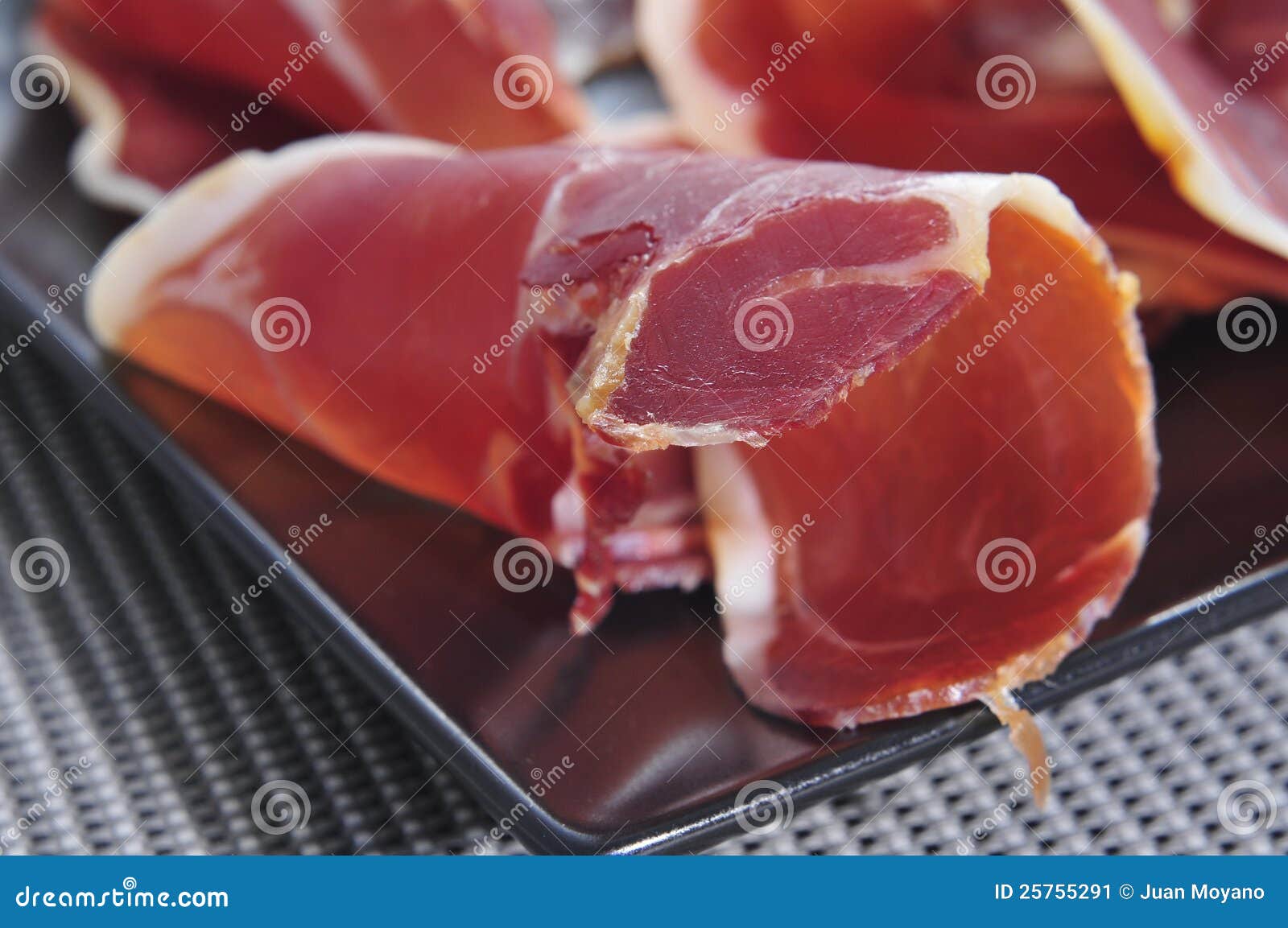 Serrano ham tapas stock image. Image of lunch, pata, meat - 25755291