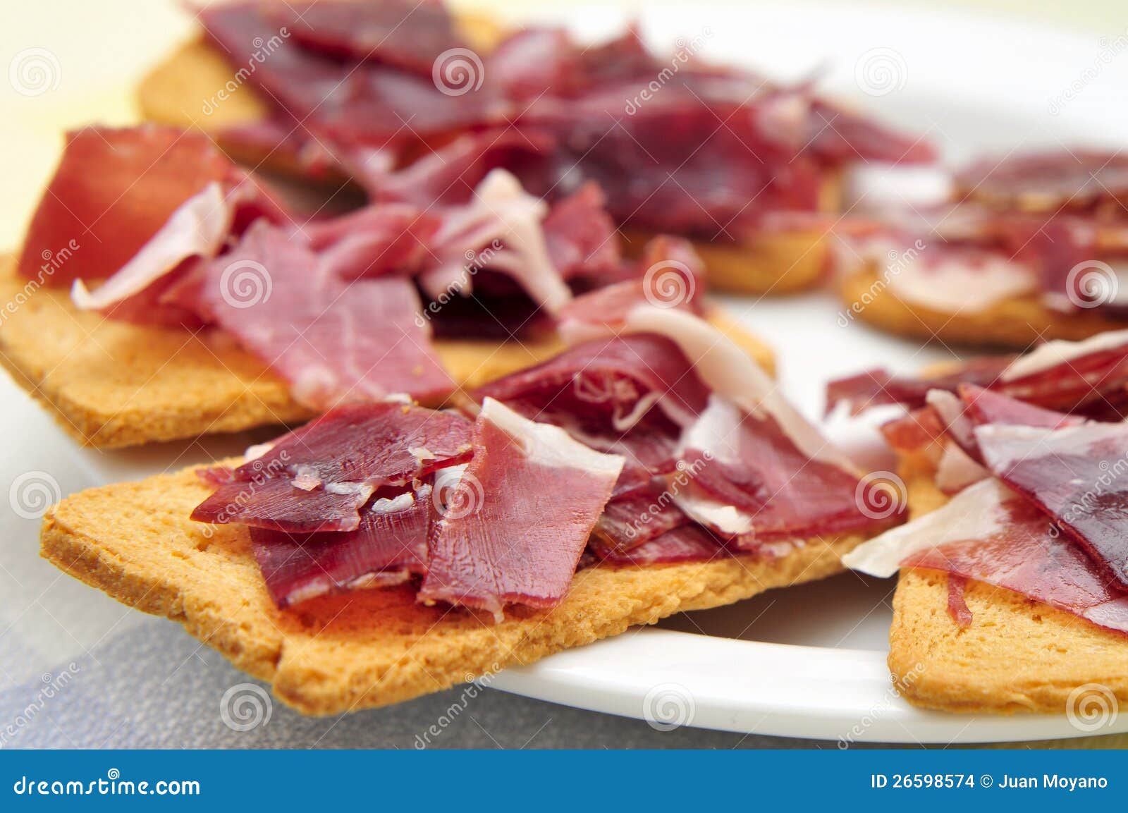 Serrano ham tapas stock photo. Image of breakfast, europe - 26598574