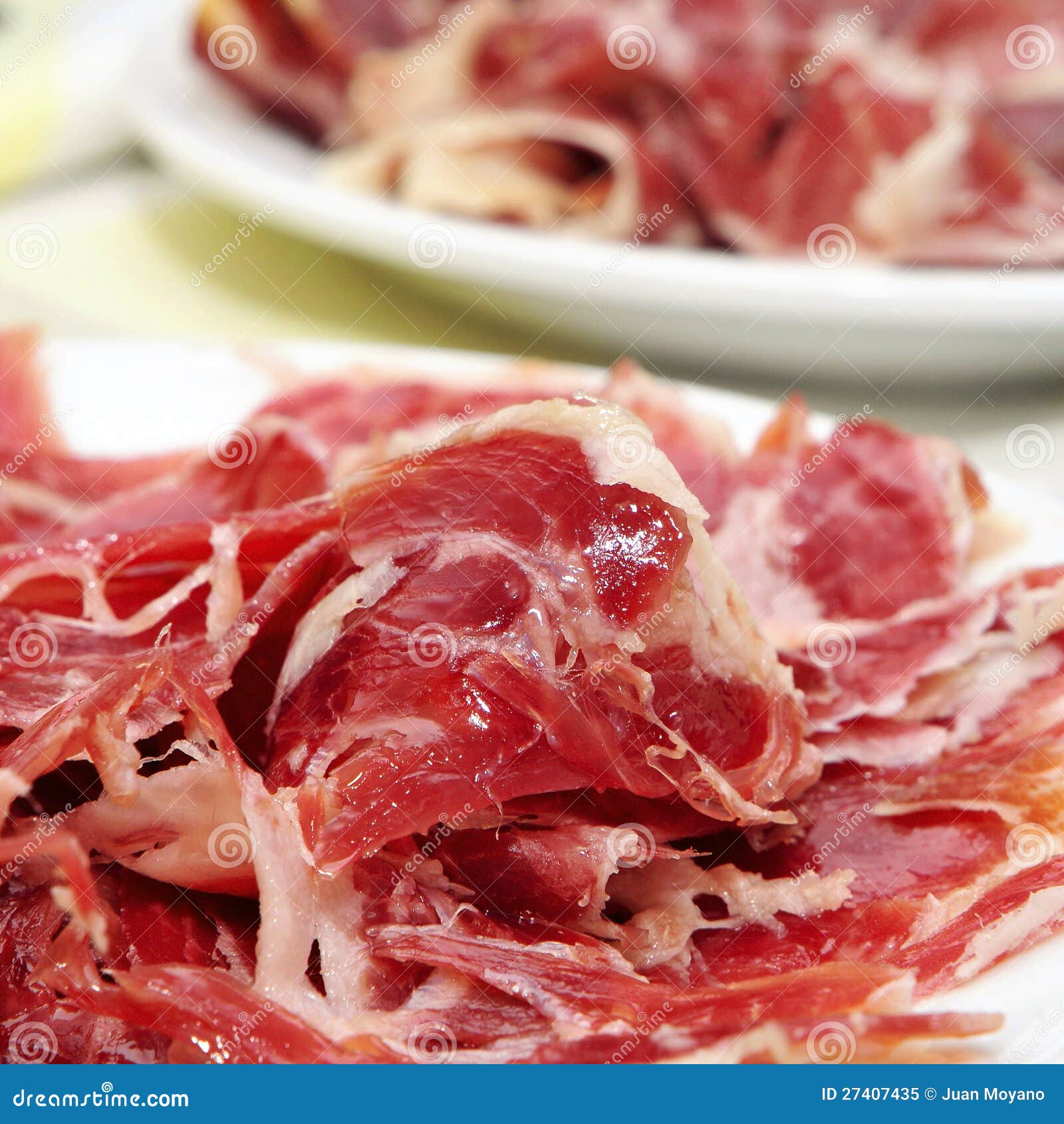 Serrano ham tapas stock image. Image of deli, delicatessen - 27407435