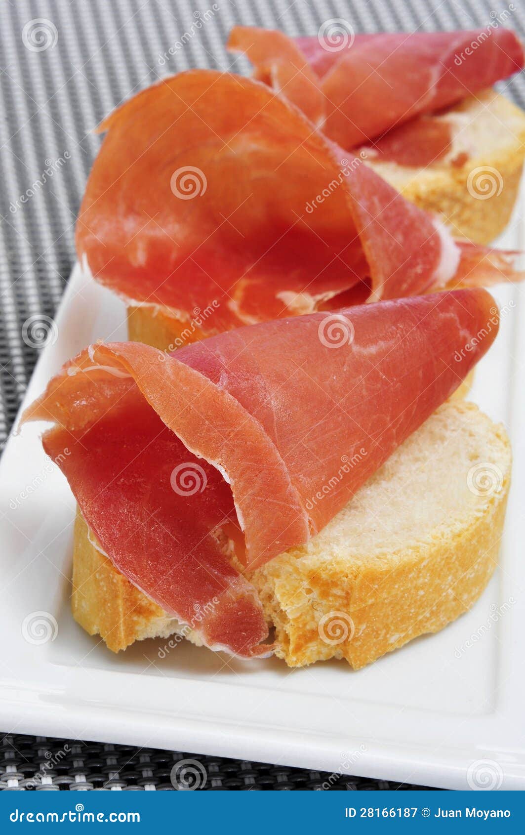 Serrano ham tapas stock image. Image of prosciutto, pata - 28166187