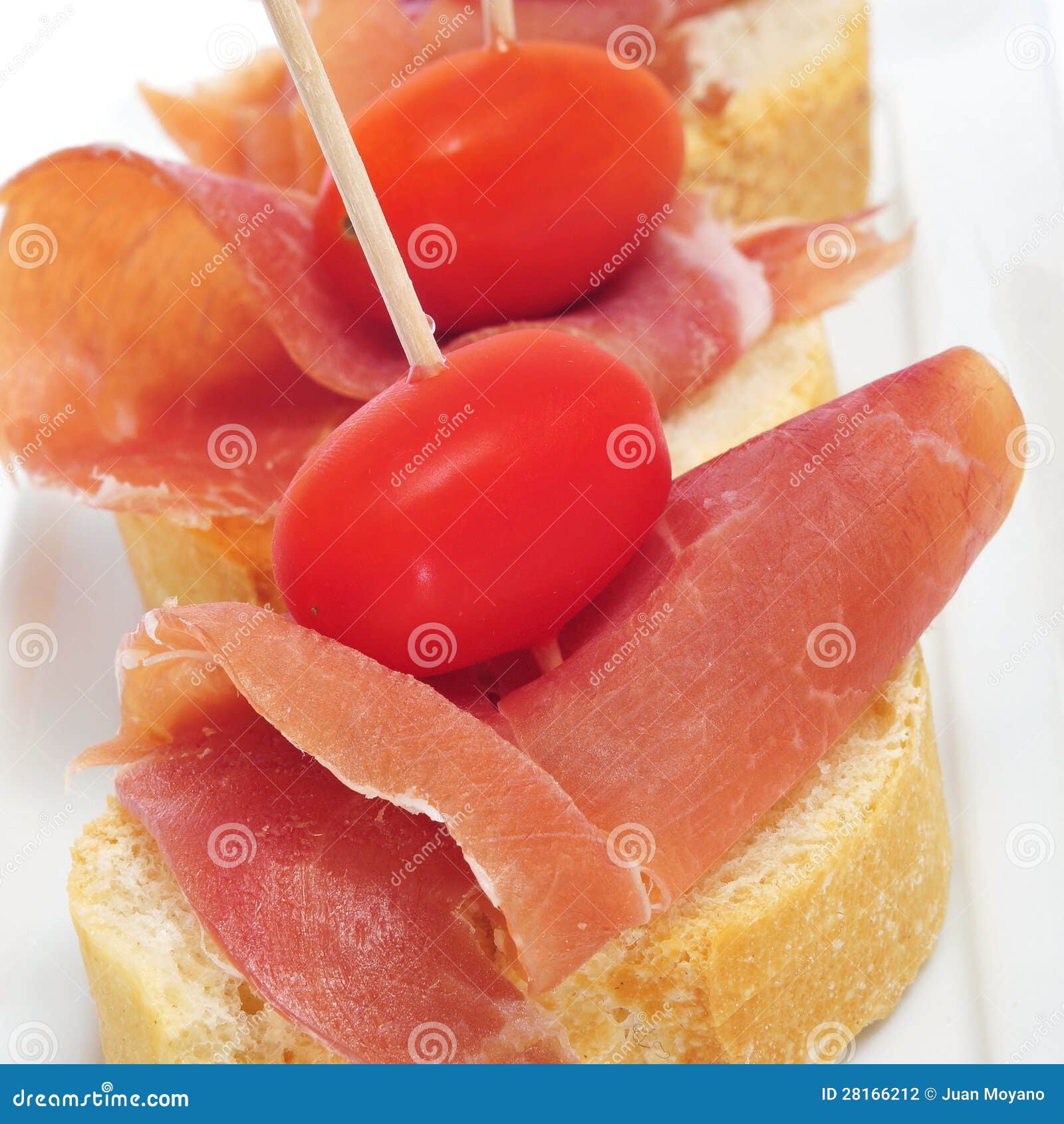 Serrano ham tapas stock photo. Image of pork, jabugo - 28166212