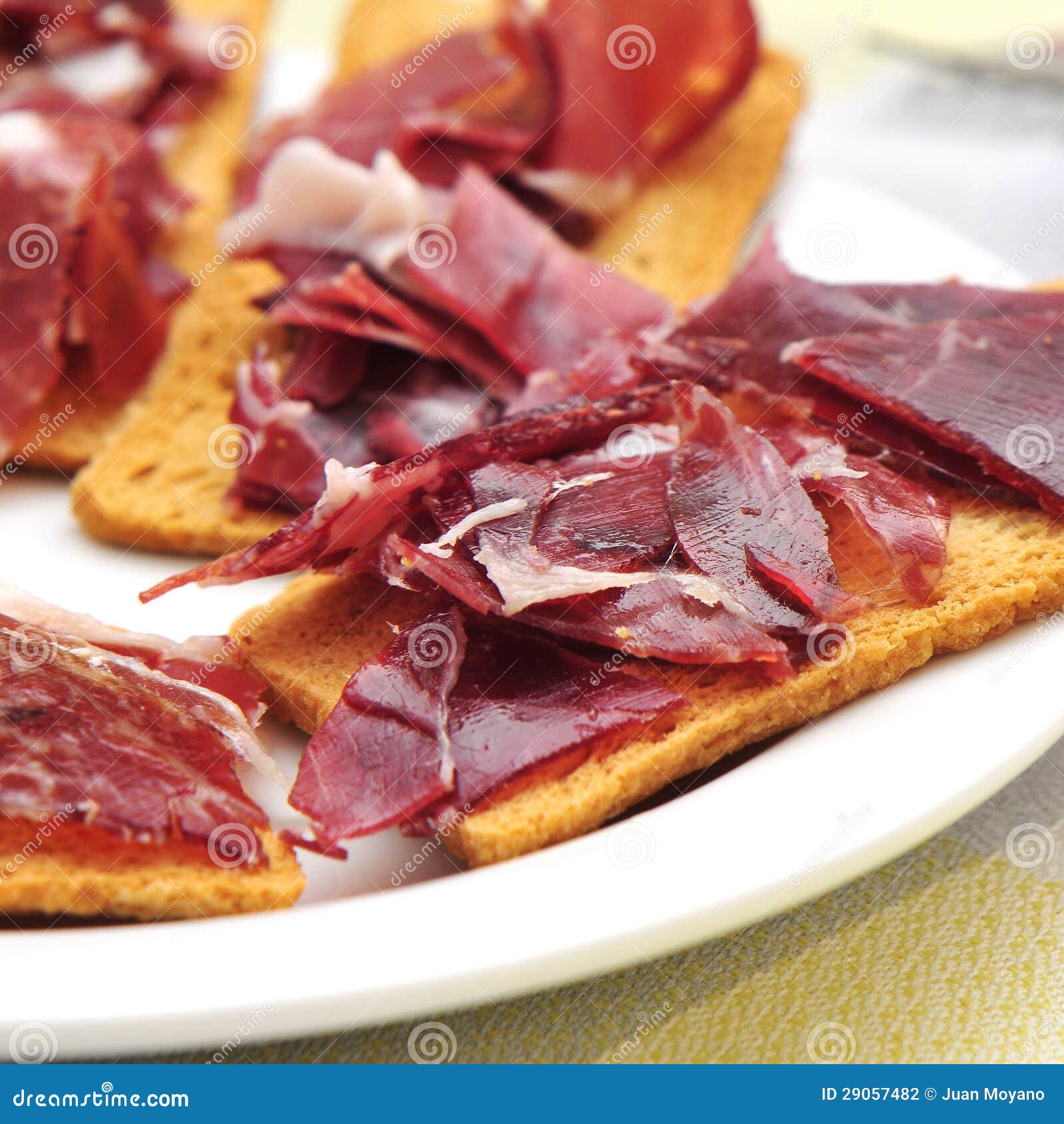 Serrano ham tapas stock photo. Image of proteins, iberian - 29057482