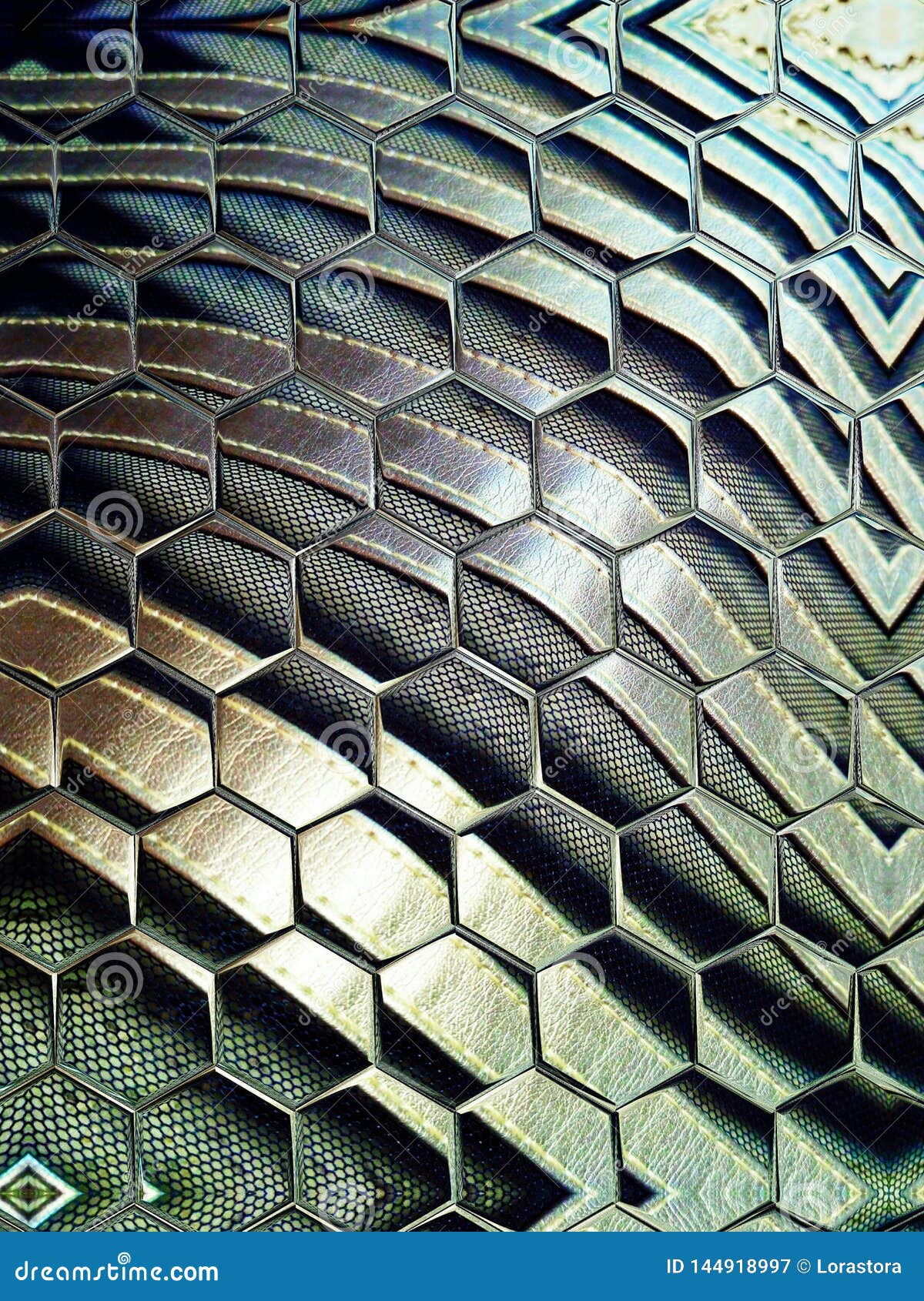 Serrated Strips on the Grid Stock Image - Image of golden, silver ...