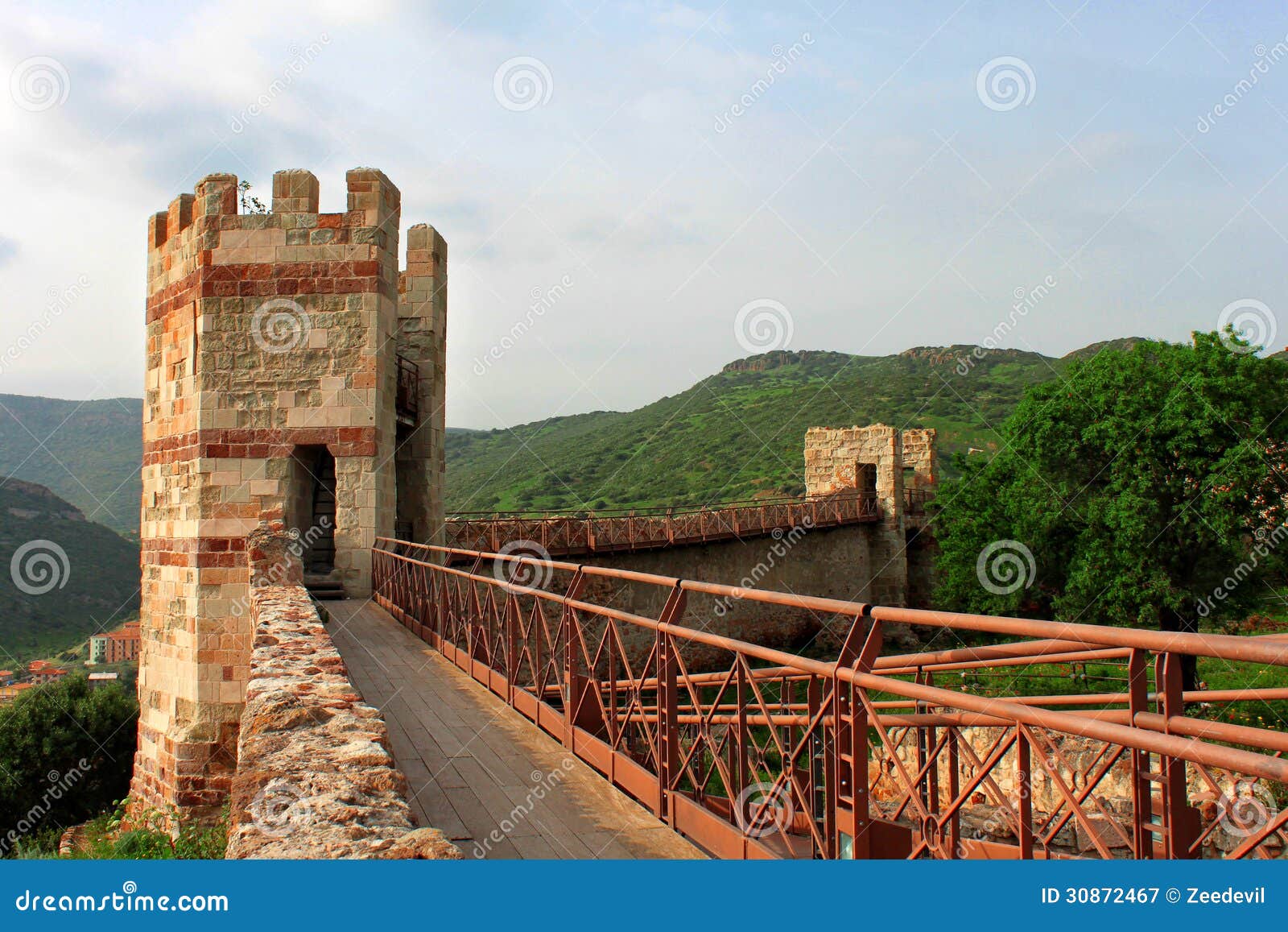 The Serravalle S Castle, Bosa, Sardinia Stock Image - Image of blue ...