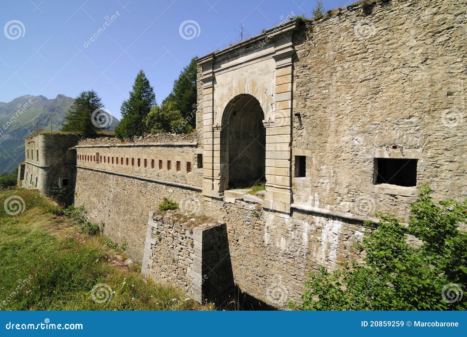 Serre Marie Fort - Italy - 1892 Stock Image - Image of army, building ...