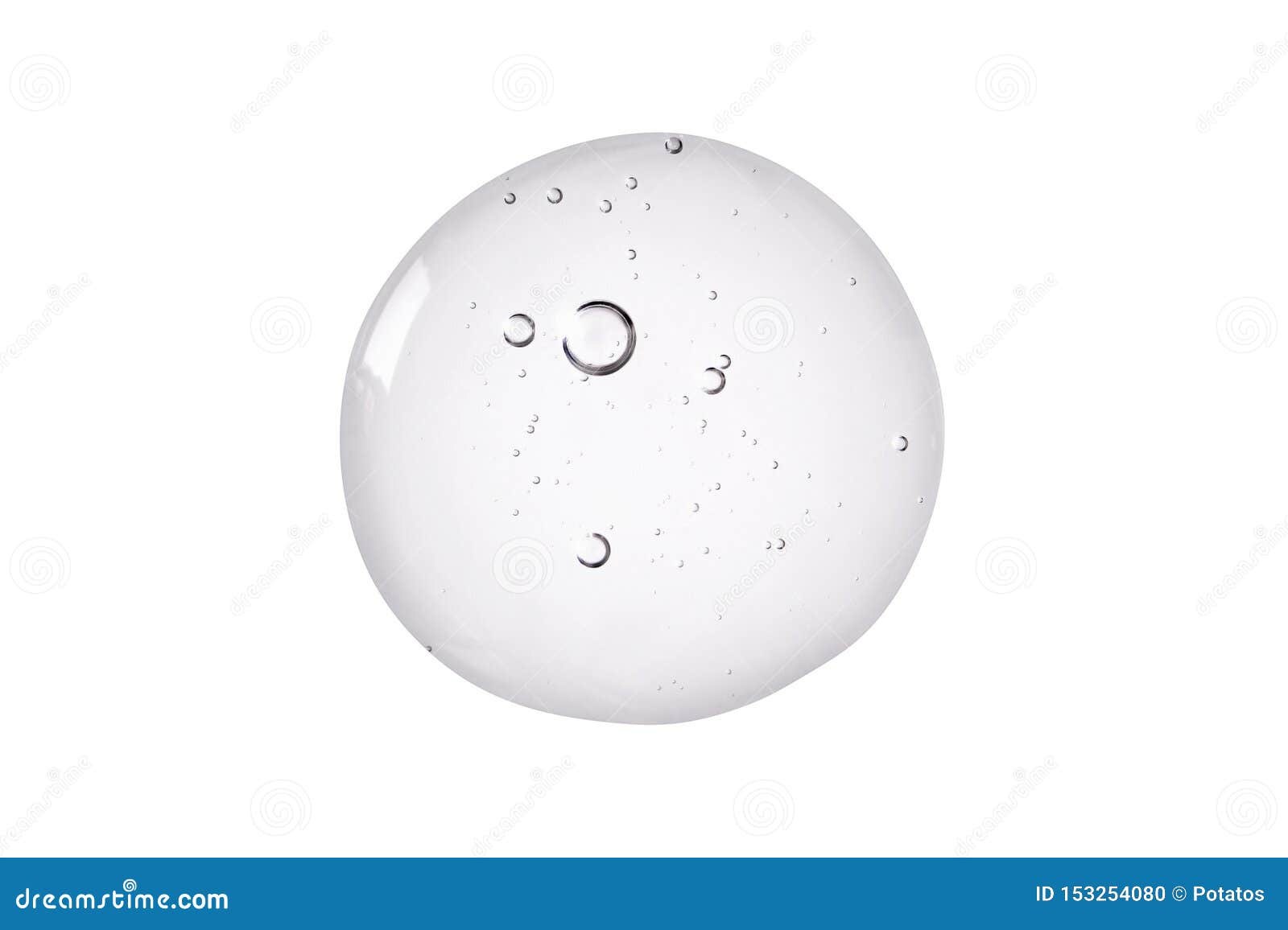 Gel Texture. Clear Cosmetic Liquid Serum Swatch Isolated On White ...