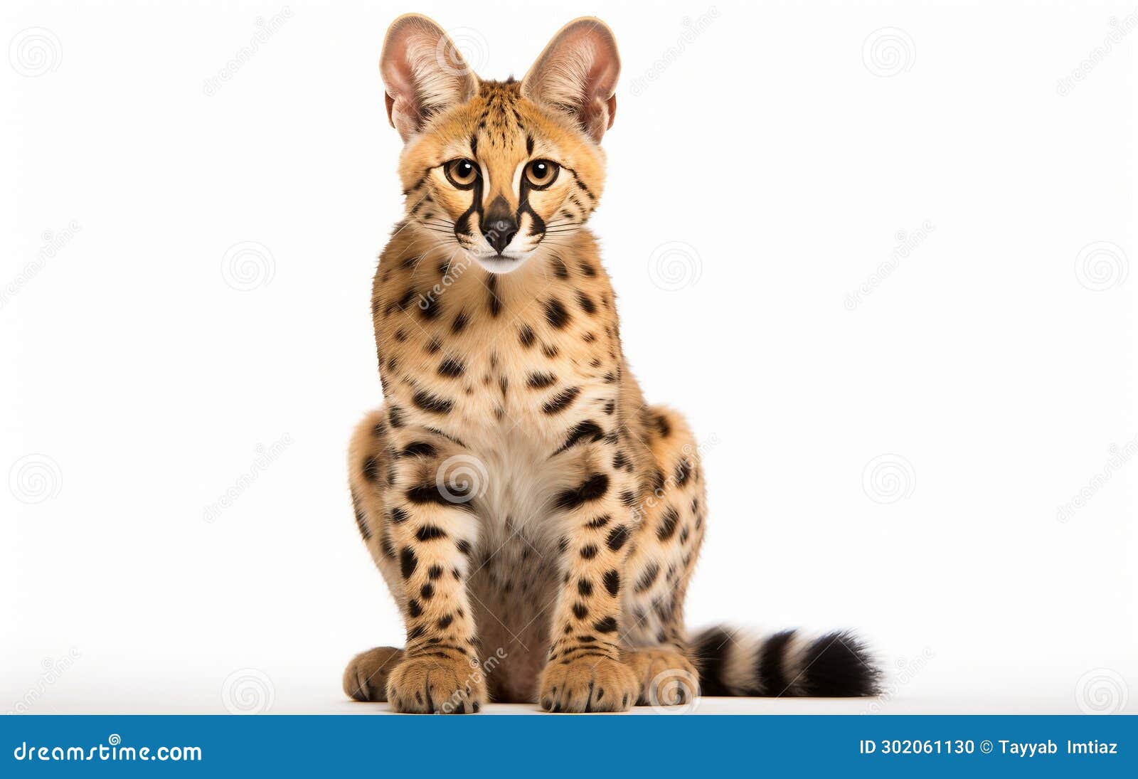 Serval Animal Isolated On A Transparent Background . Royalty-Free Stock ...