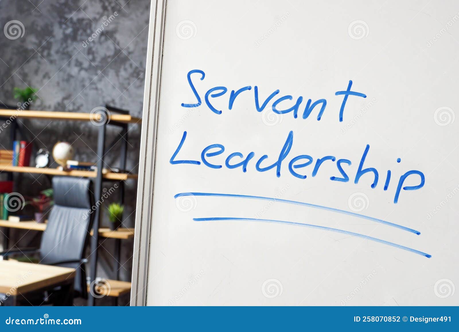 Servant Leadership Written on the Whiteboard in the Office. Stock Photo ...