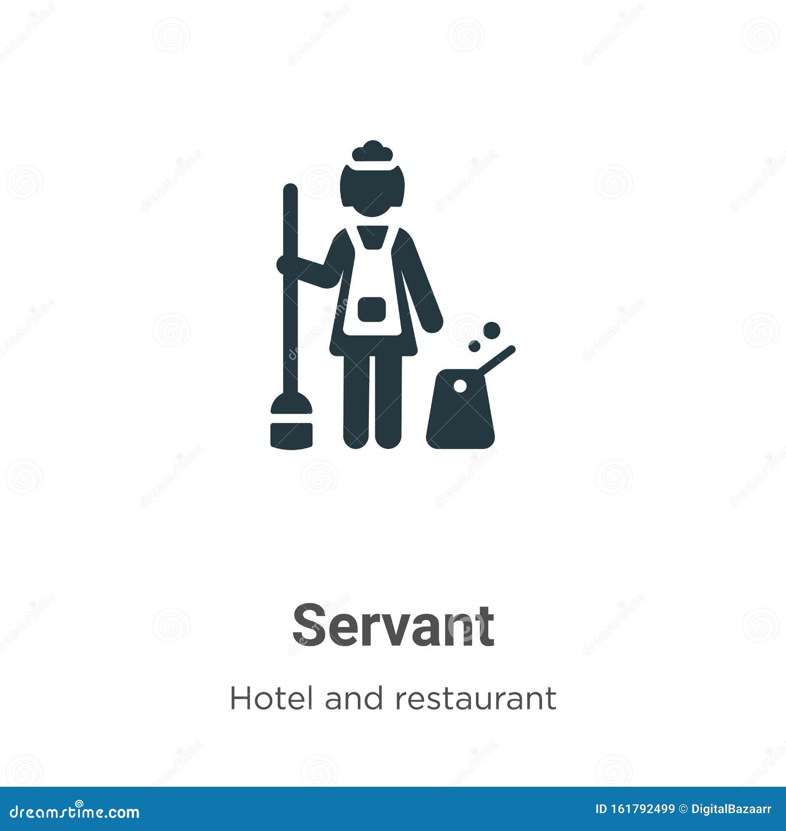 Servant Vector Icon In 6 Different Modern Styles. Black, Two Colored ...