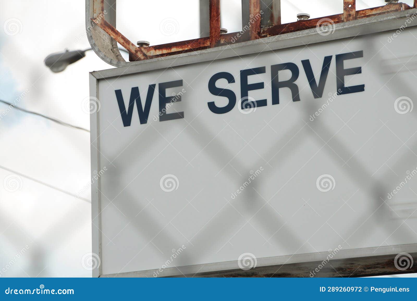 We Serve Caption Text Writing Billboard Horizontal Rectangle Sign on ...