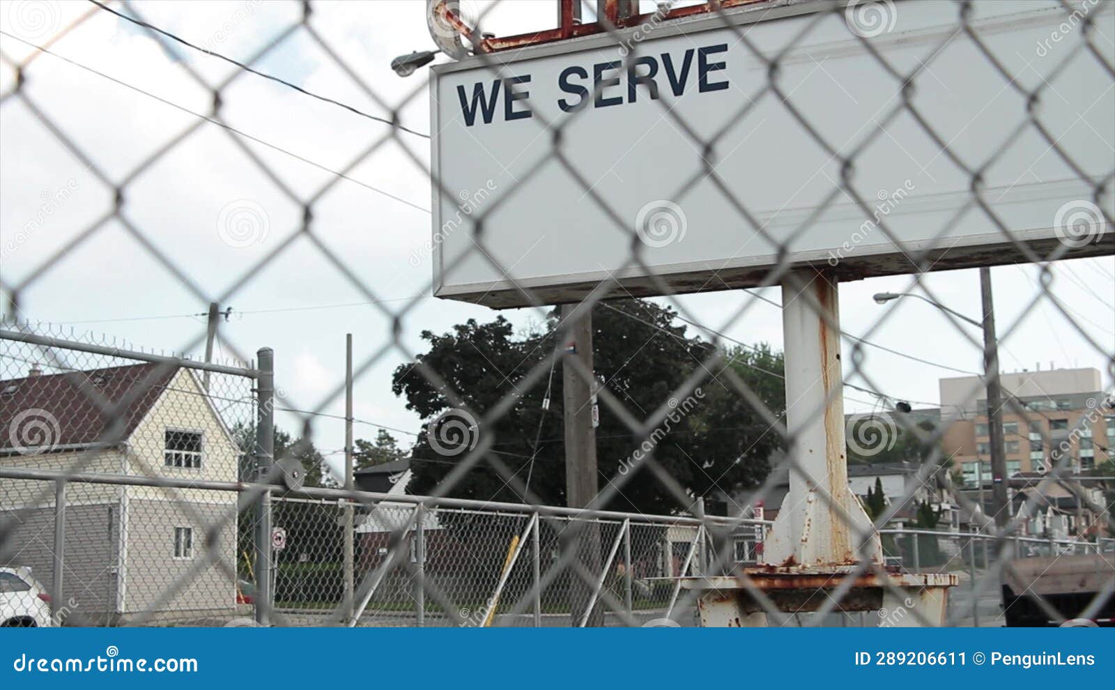 We Serve Caption Text Writing Billboard Horizontal Rectangle Sign on ...