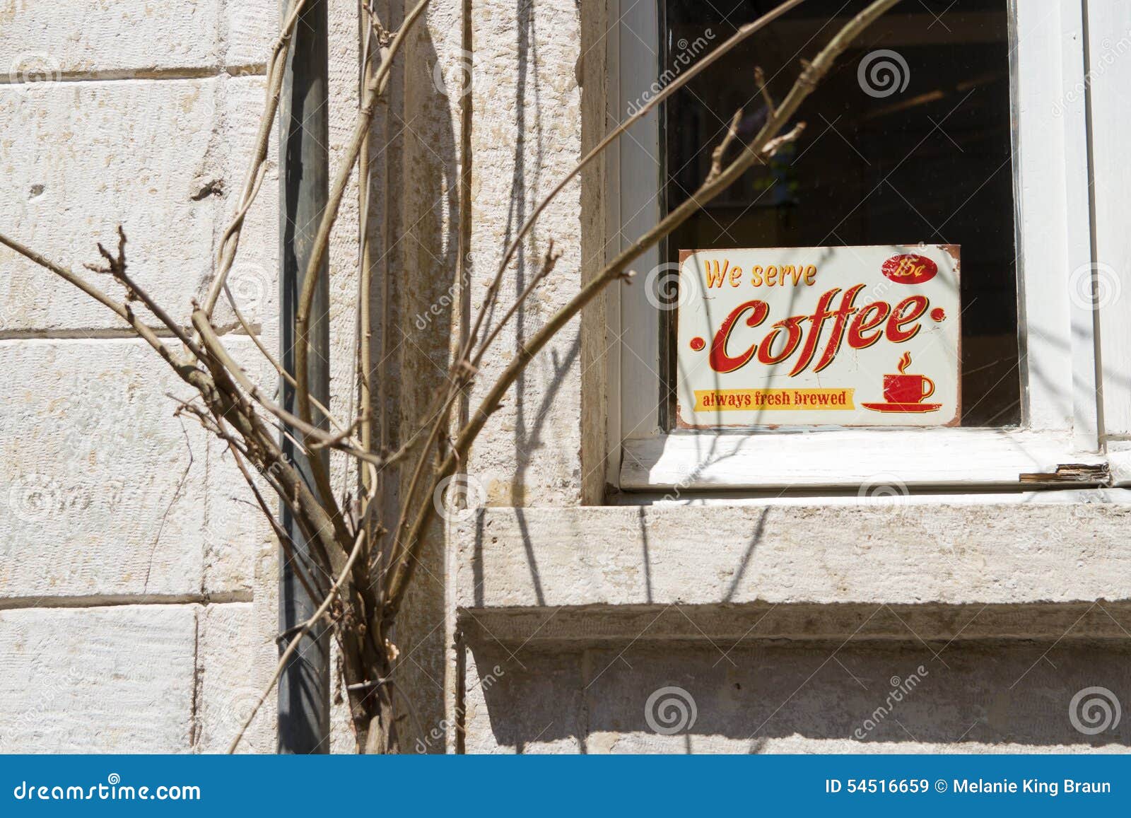 We serve coffee sign stock image. Image of brewed, serve - 54516659