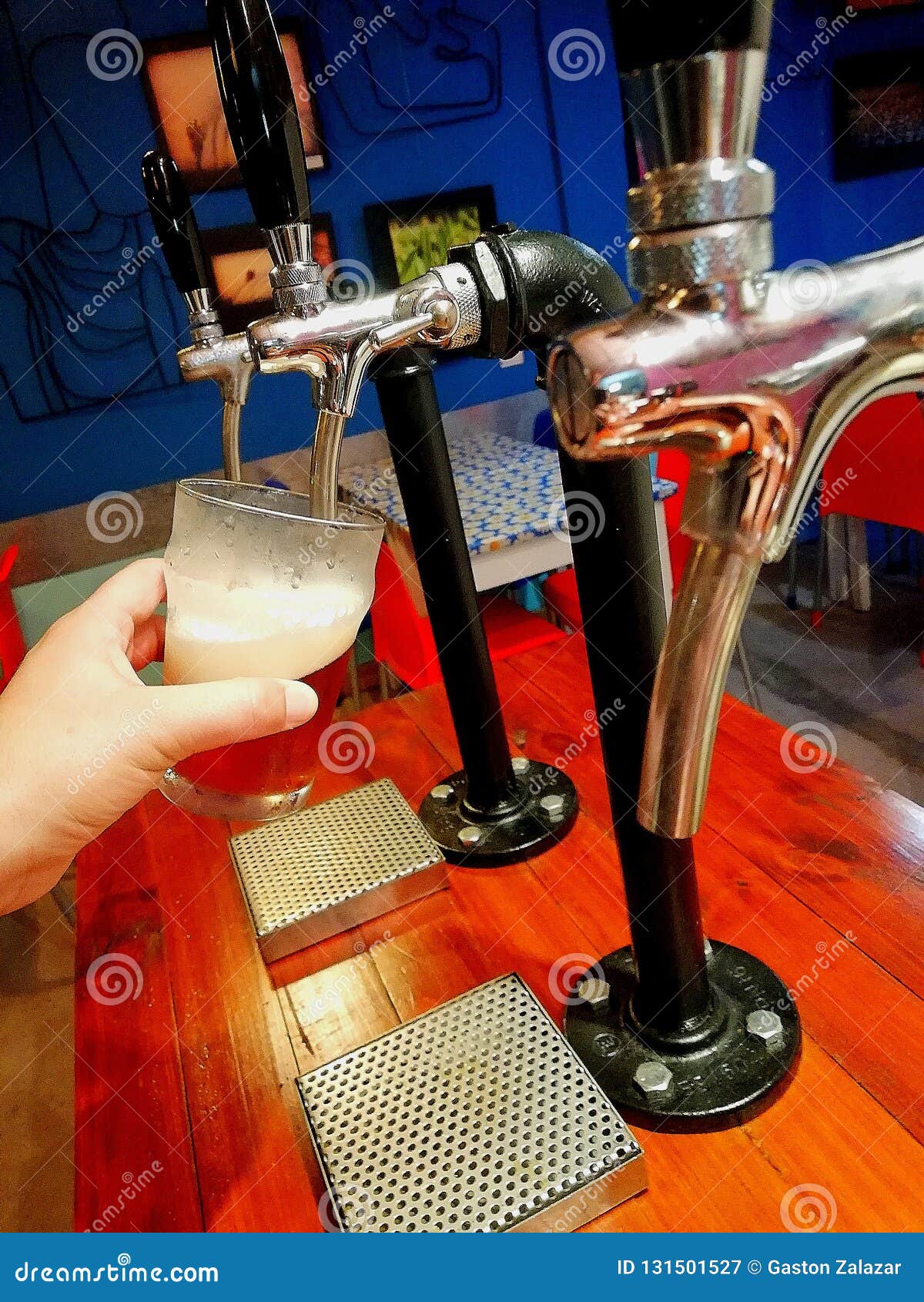 Serving beer stock image. Image of beer, serve, serving - 131501527