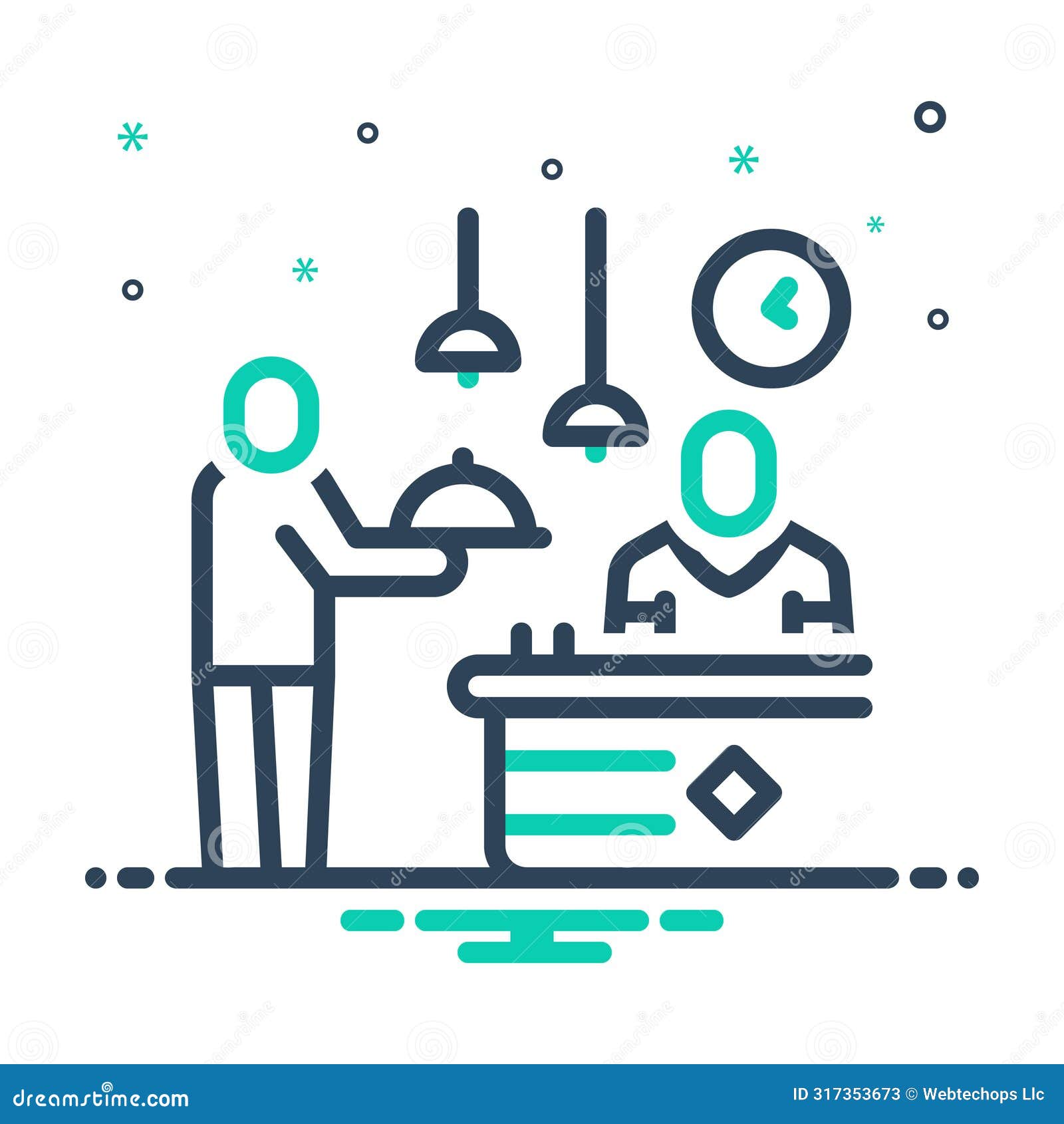 Mix Icon for Serve, Waiter and Bellboy Stock Vector - Illustration of ...