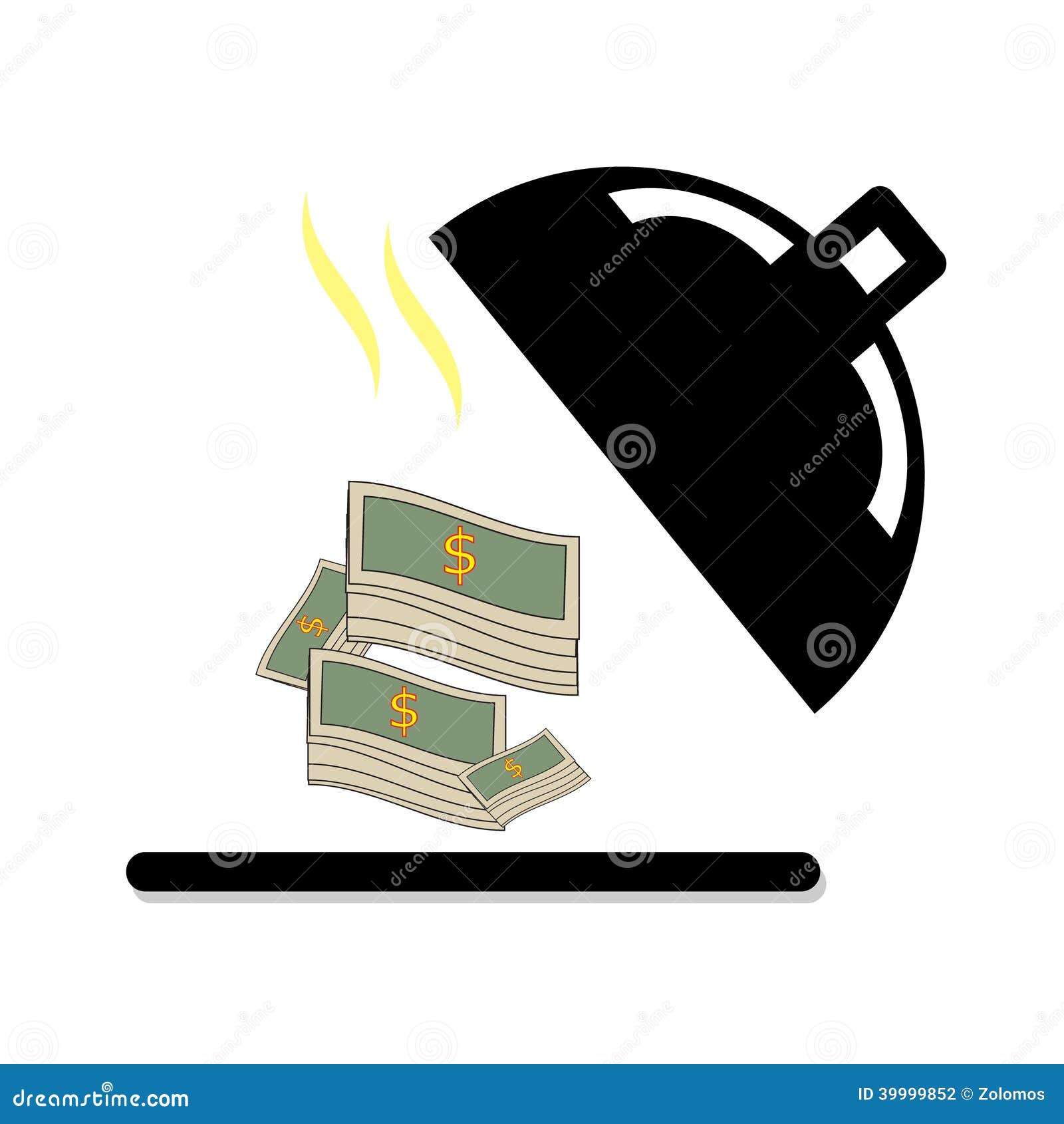 Serve Money Business Concept Stock Vector - Illustration of holding ...