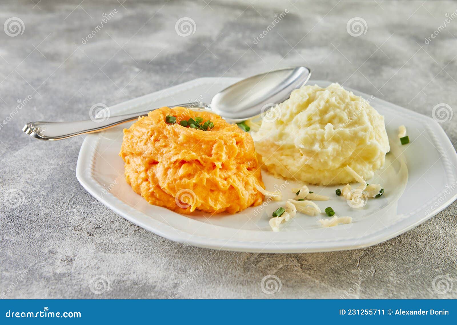 Serve with Two-color Mashed Potatoes and Sweet Potatoes Stock Image ... Serve with Two-color Mashed Potatoes and Sweet Potatoes Stock Image ...