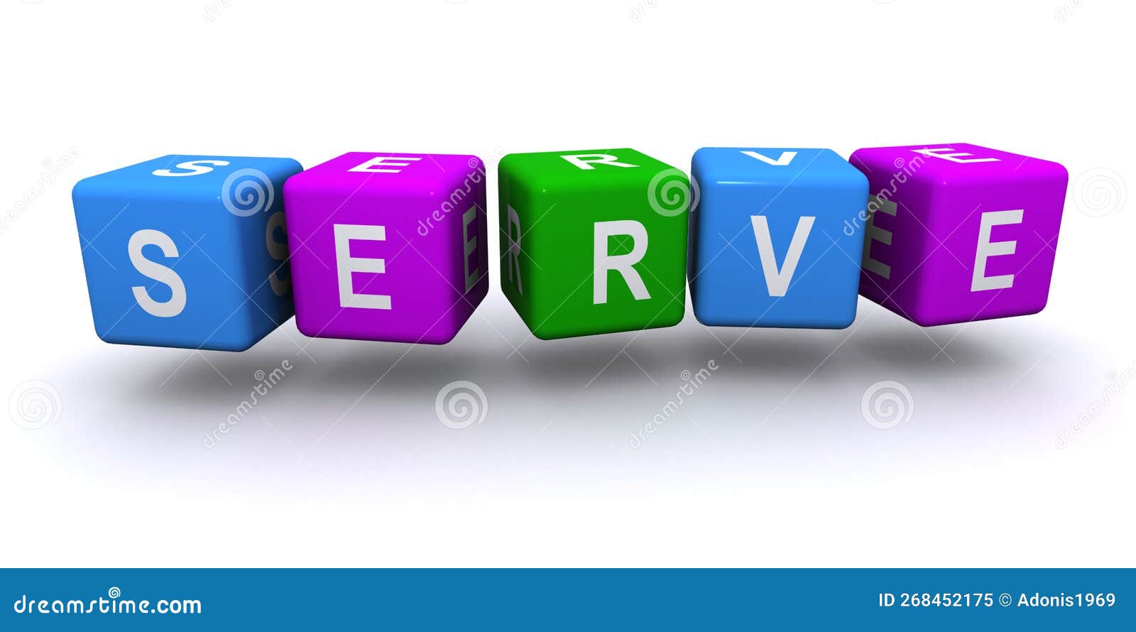 Serve Word, The Verb Expressing The Action, Children Education Concept ...