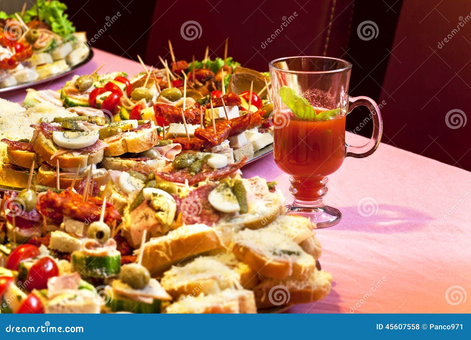 Served Appetizers on the Table Stock Photo - Image of delicious, food ...