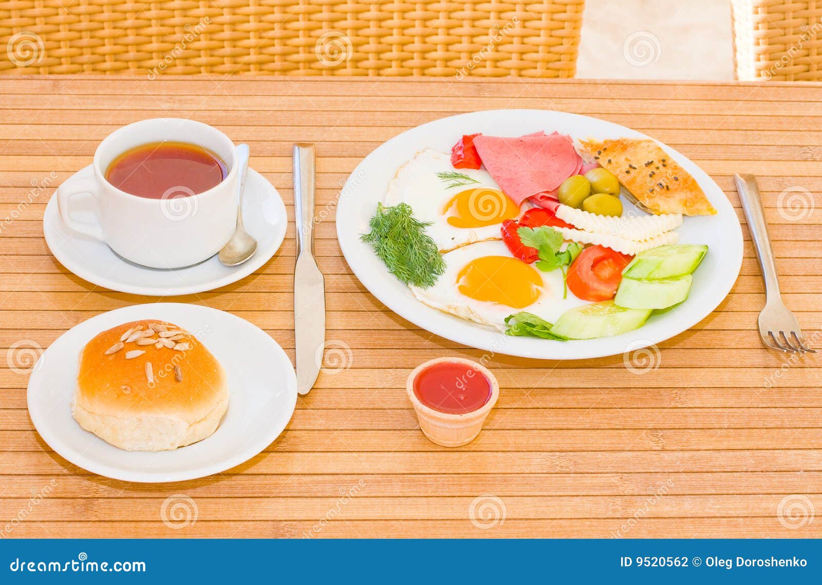 Served breakfast stock photo. Image of cucumber, supper - 9520562