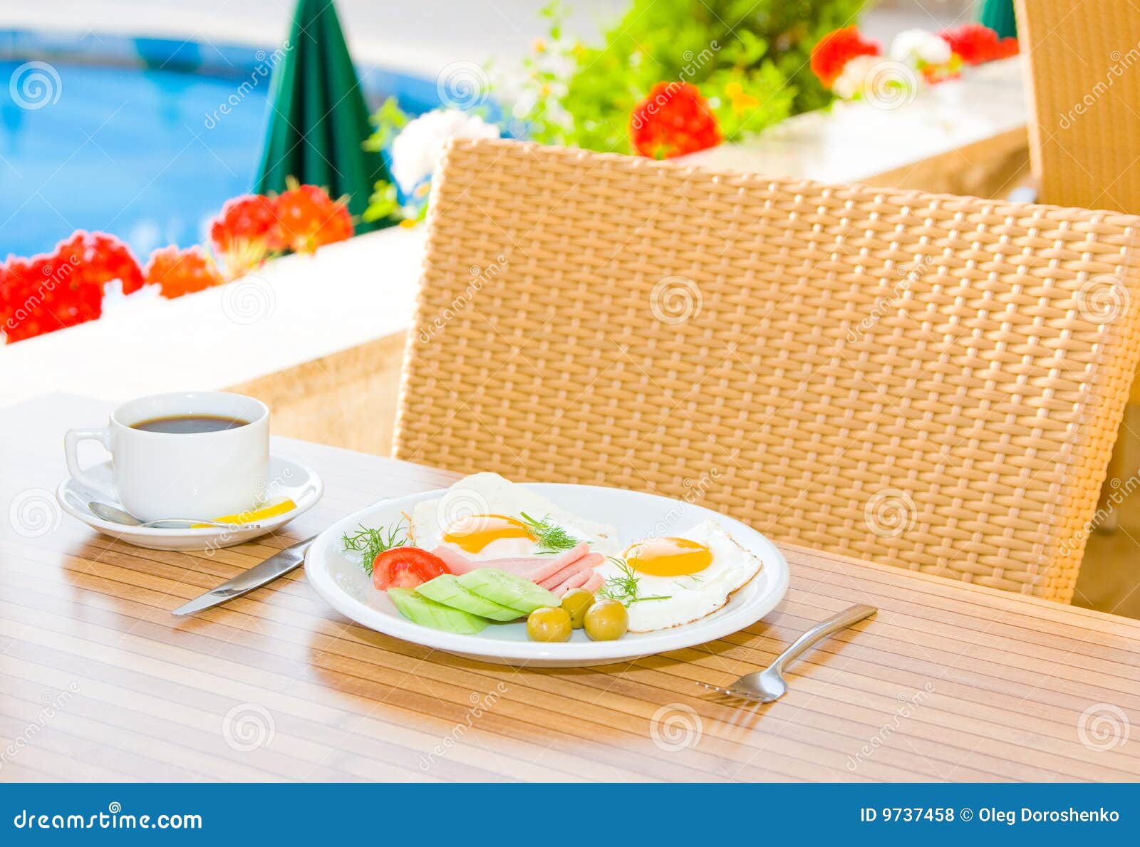 Served breakfast stock photo. Image of beautiful, restaurant - 9737458