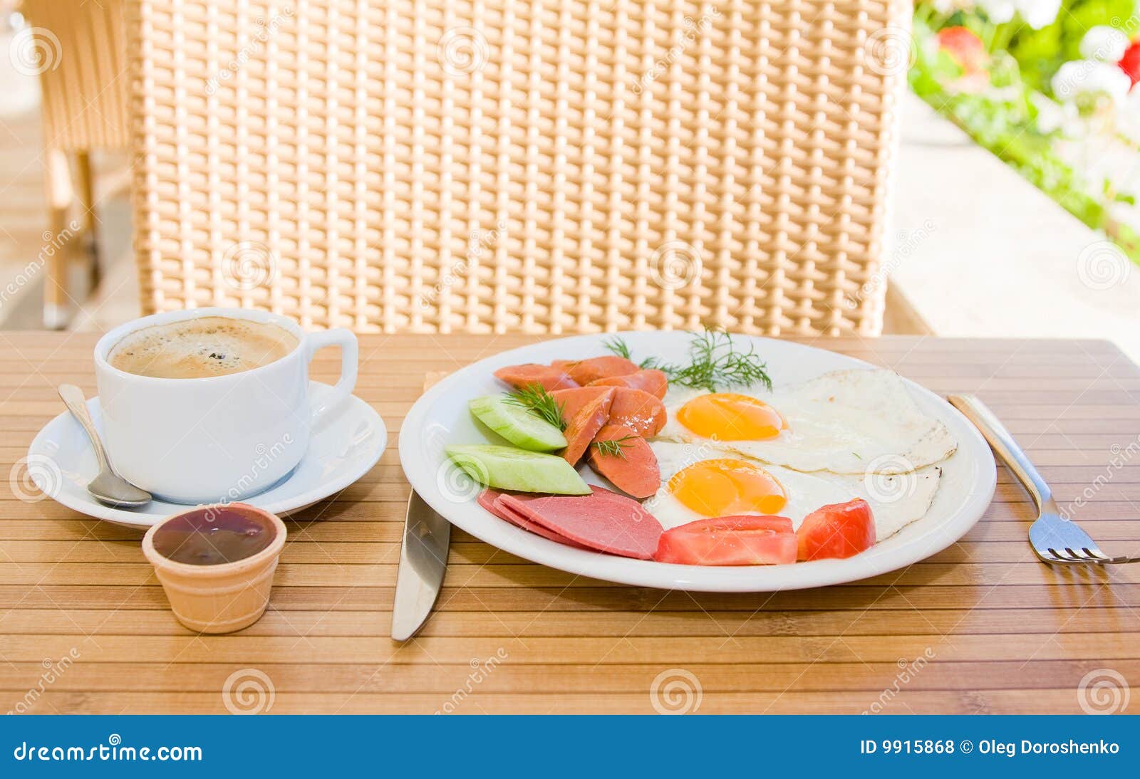 Served breakfast stock photo. Image of cook, interiors - 9915868