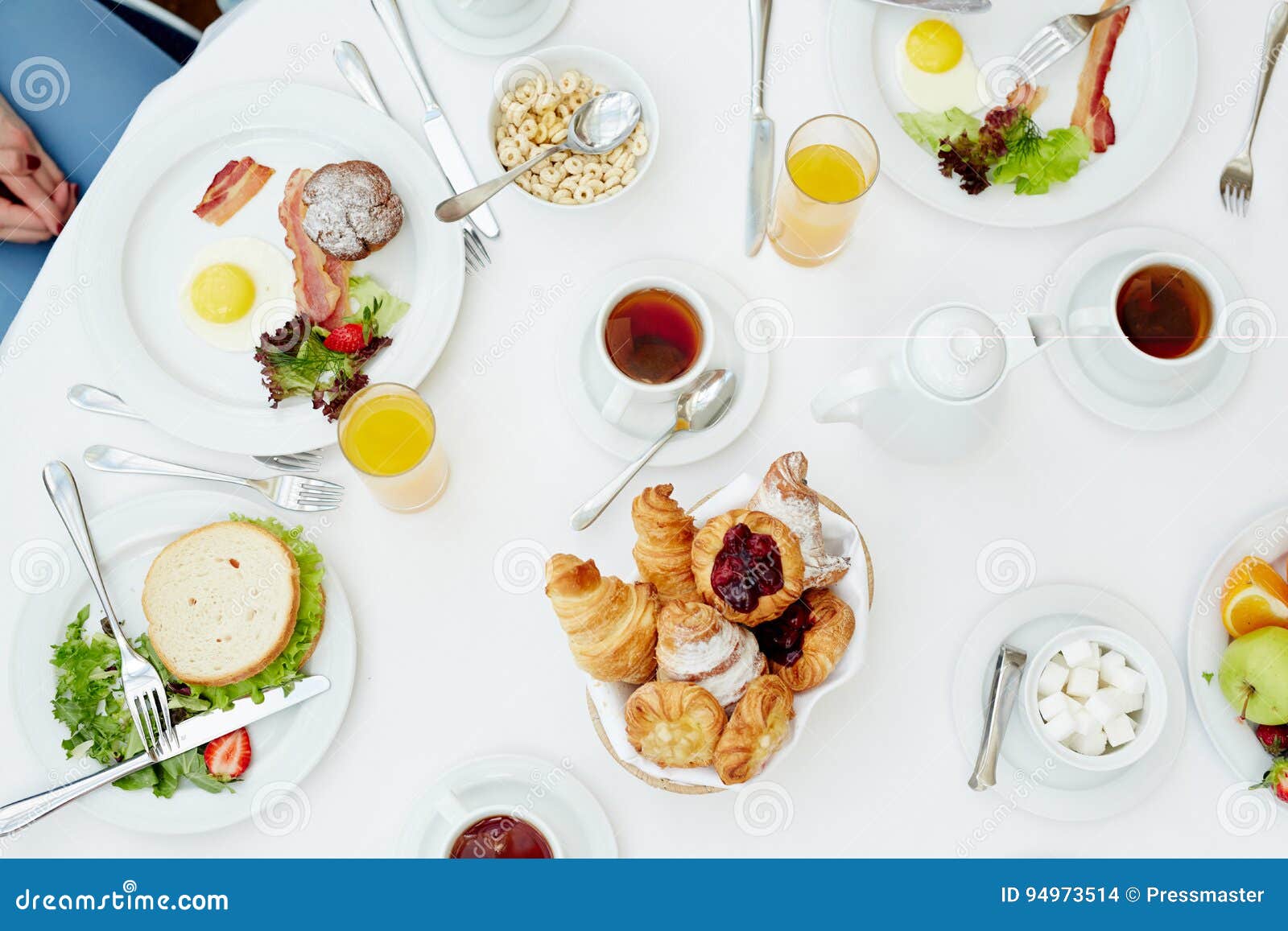 Served for breakfast stock photo. Image of dinner, group - 94973514