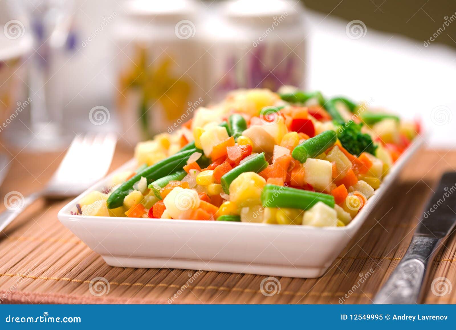 Served Chopped Vegetables Mixture Stock Image - Image of delicious ...