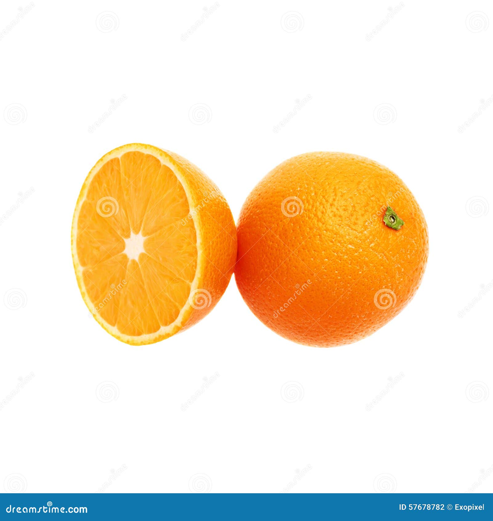 Served Orange Fruit Composition Isolated Over the Stock Photo - Image ...