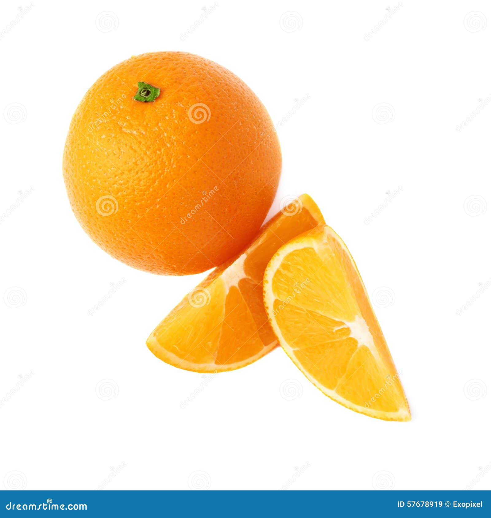 Served Orange Fruit Composition Isolated Over the Stock Image - Image ...