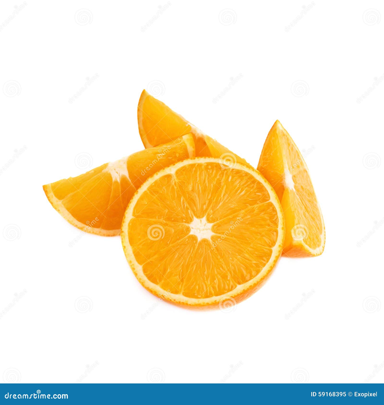 Served Orange Fruit Composition Isolated Over the Stock Image - Image ...