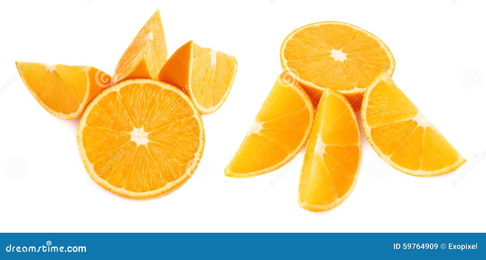 Served Orange Fruit Composition Isolated Over the Stock Image - Image ...