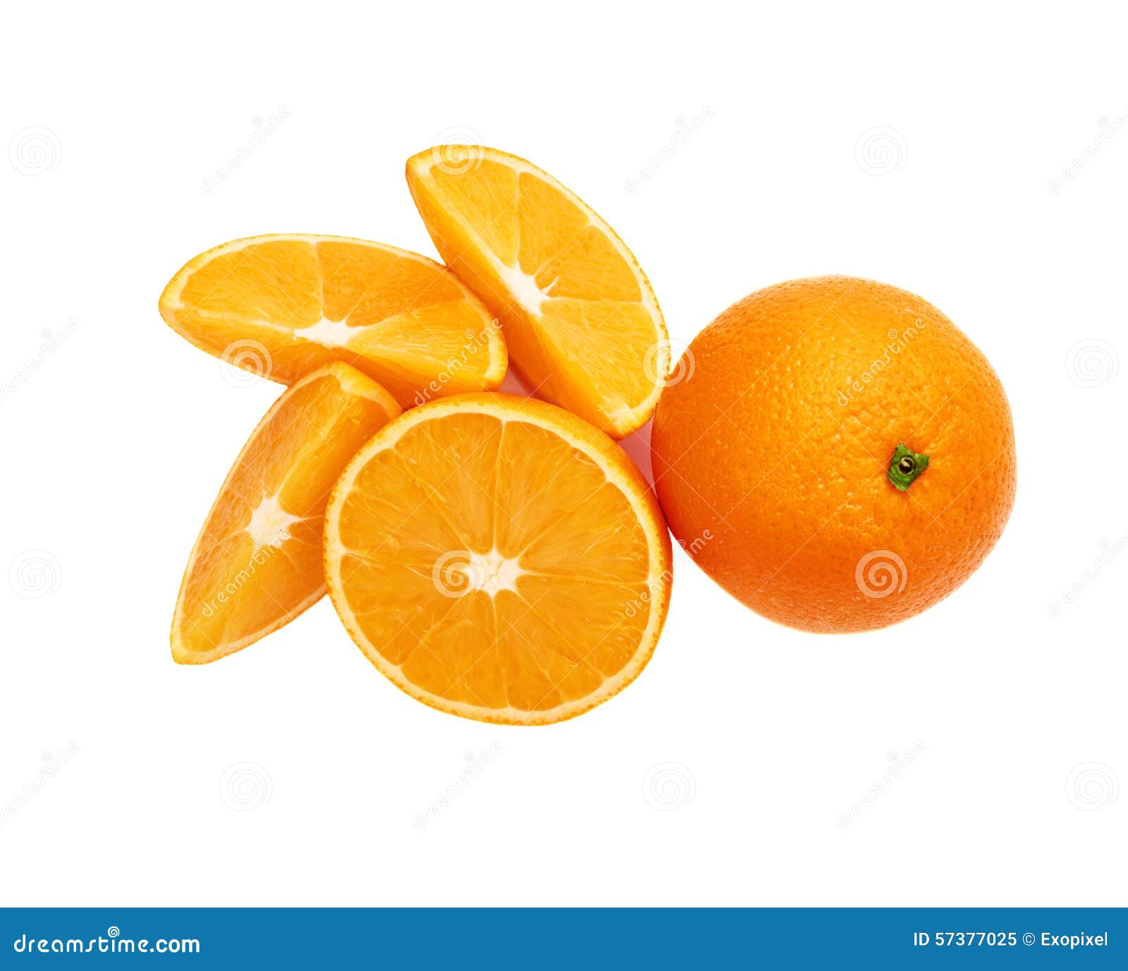 Served Orange Fruit Composition Isolated Over the Stock Image - Image ...
