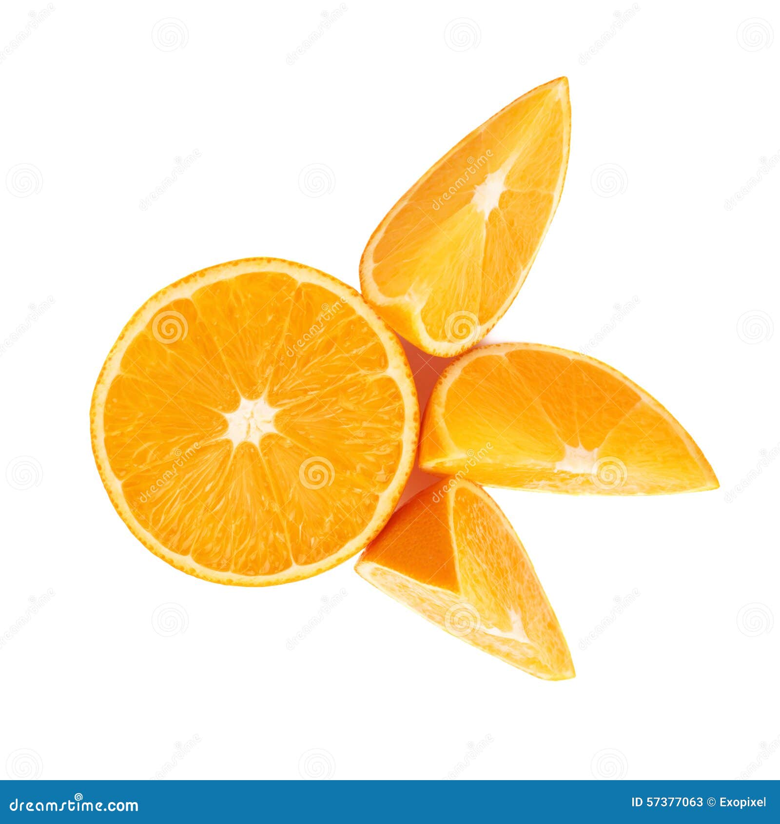 Served Orange Fruit Composition Isolated Over the Stock Image - Image ...
