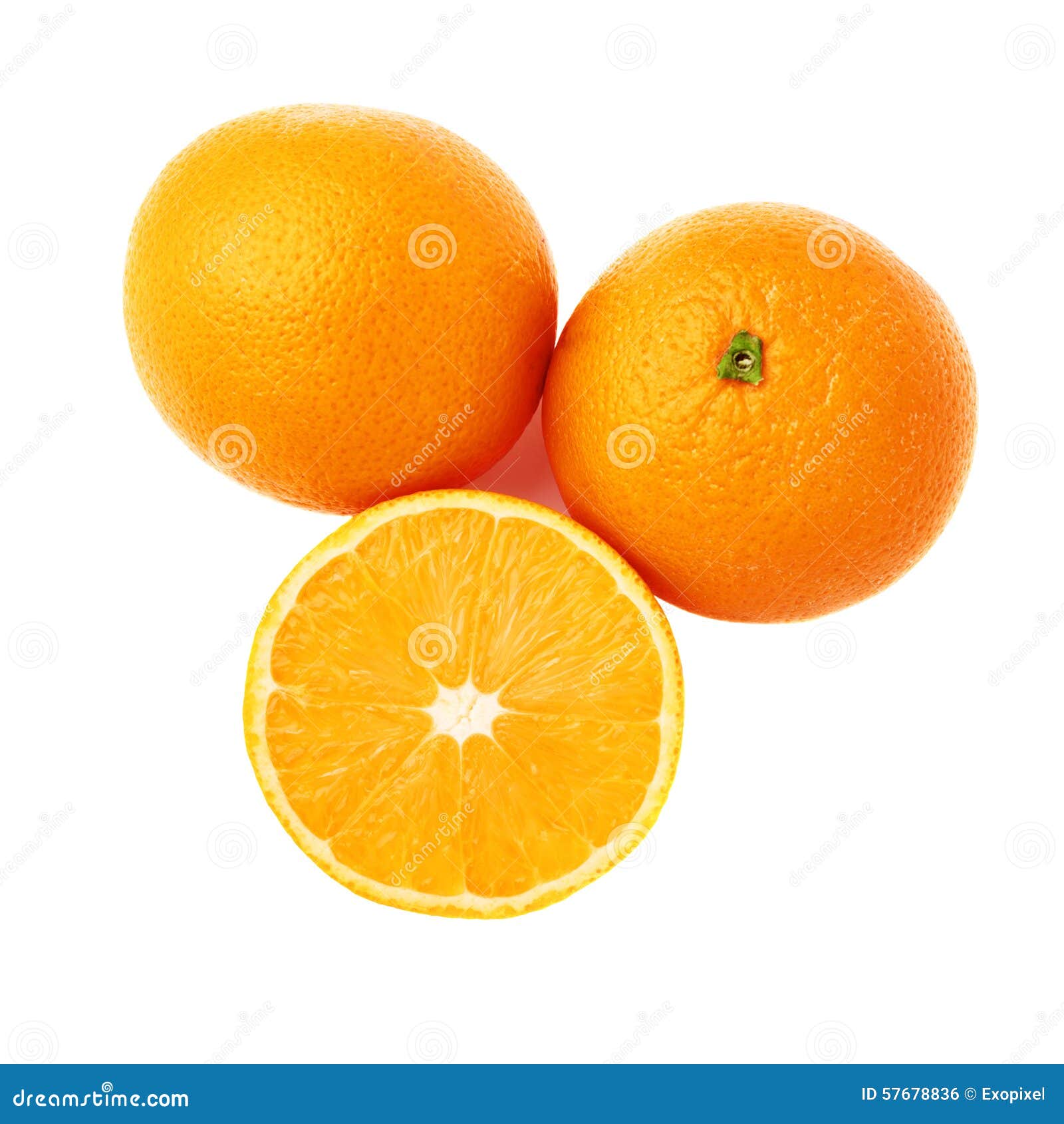 Served Orange Fruit Composition Isolated Over the Stock Photo - Image ...