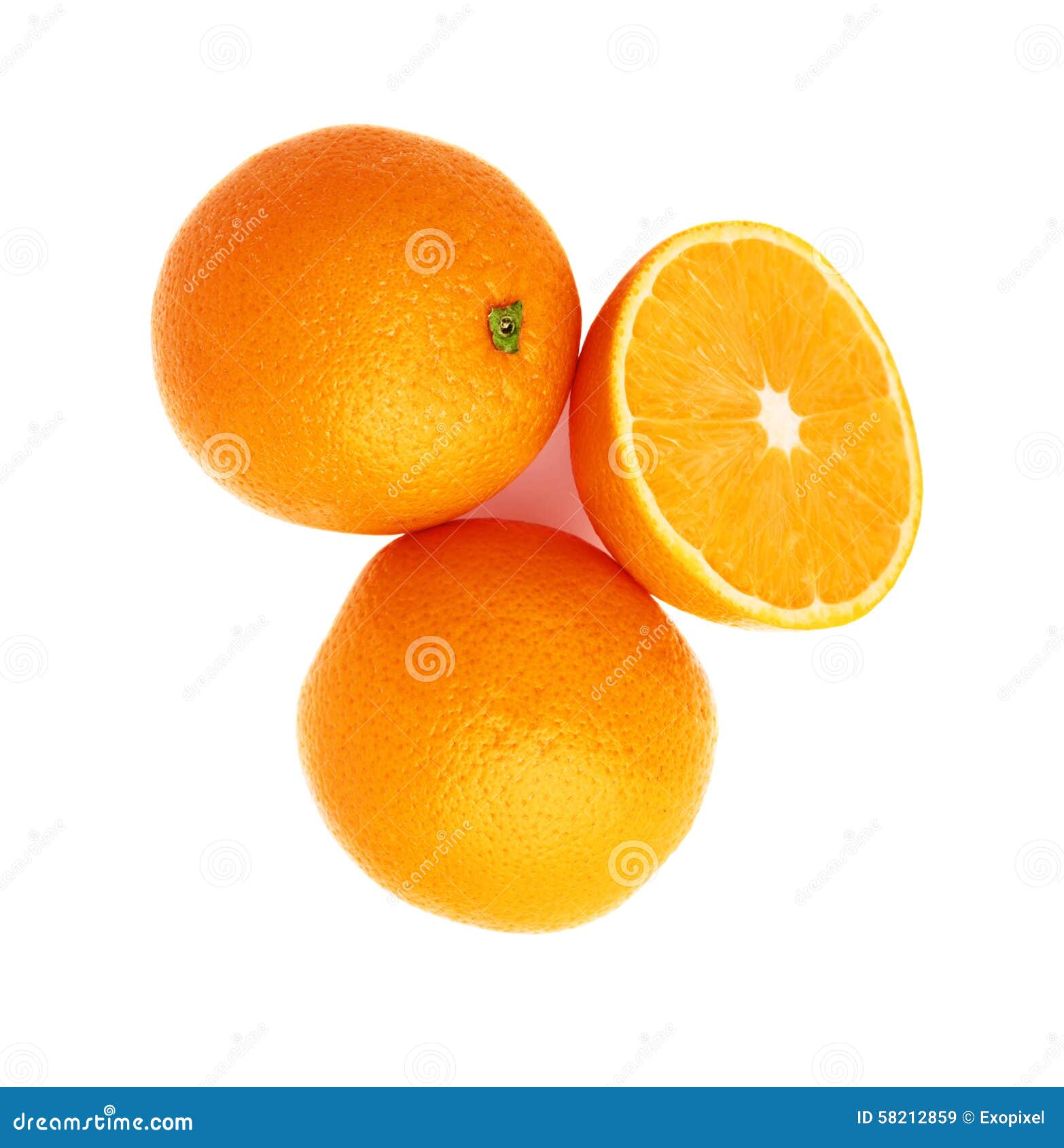 Served Orange Fruit Composition Isolated Over the Stock Image - Image ...
