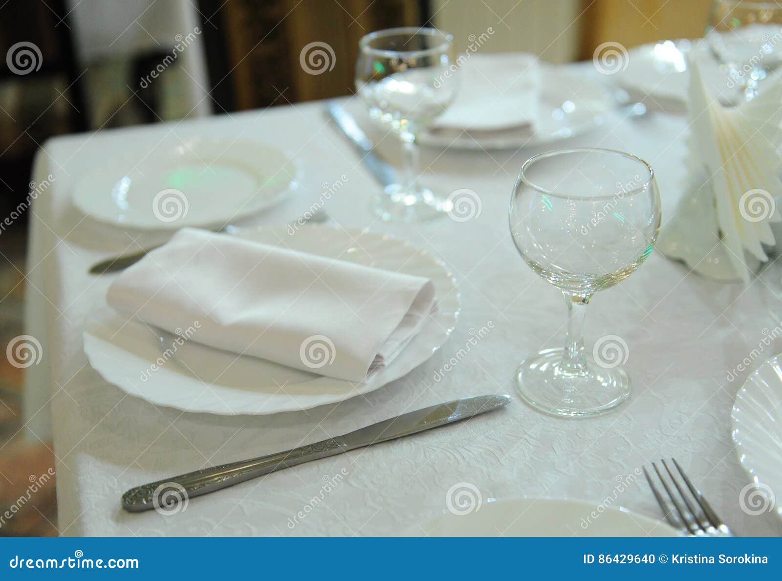 Served a Reserved Table in a Restaurant Stock Photo - Image of lunch ...