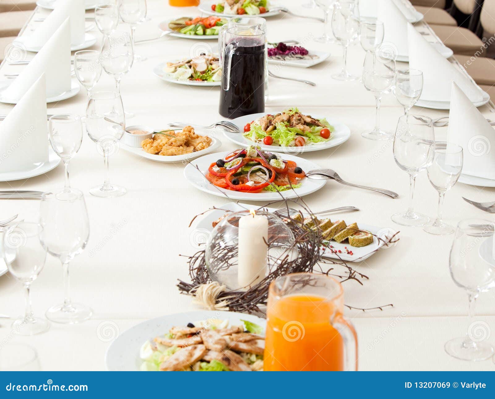 Served restaurant table stock image. Image of dinner - 13207069