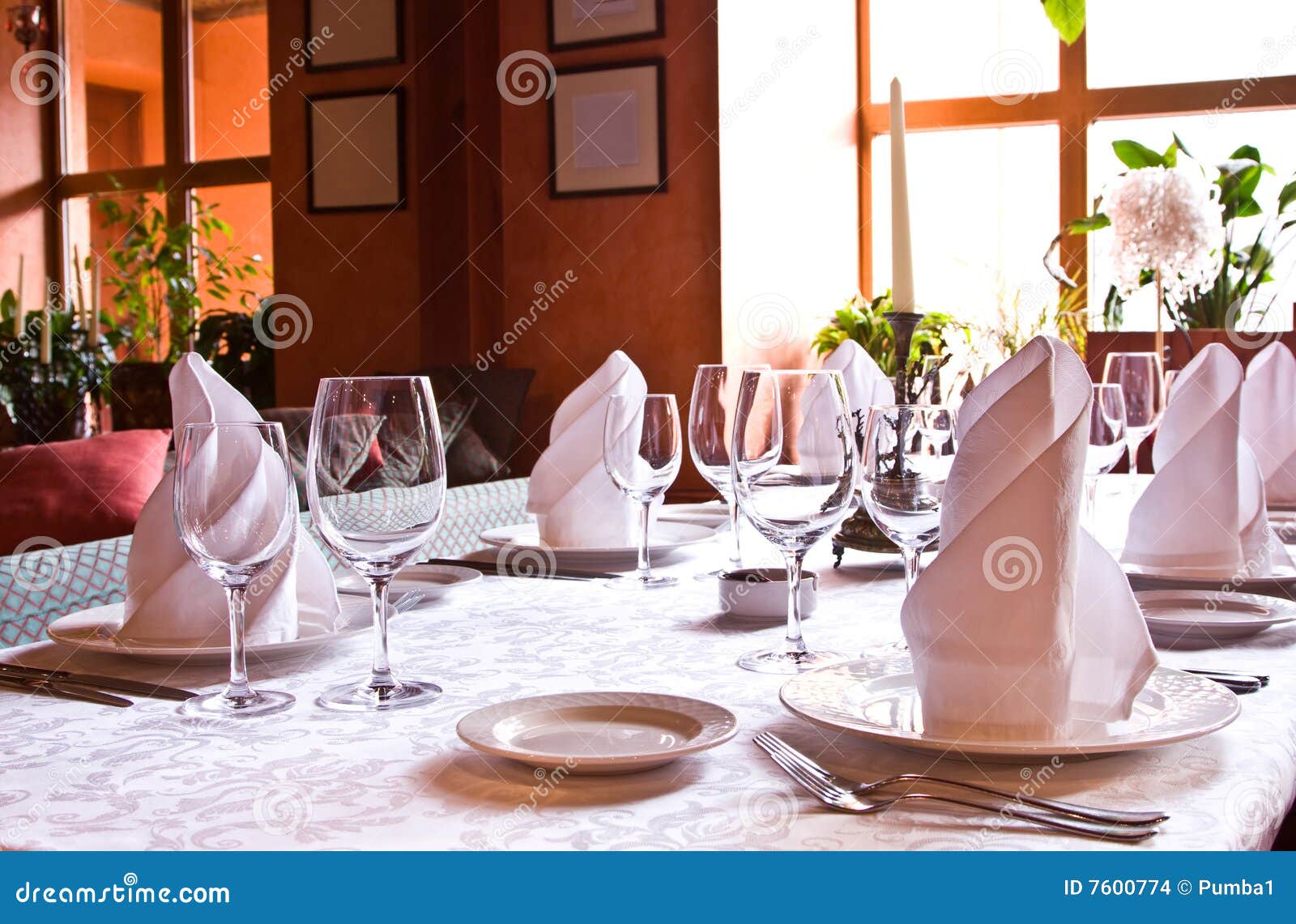 The served table stock photo. Image of nice, dine, cover - 7600774