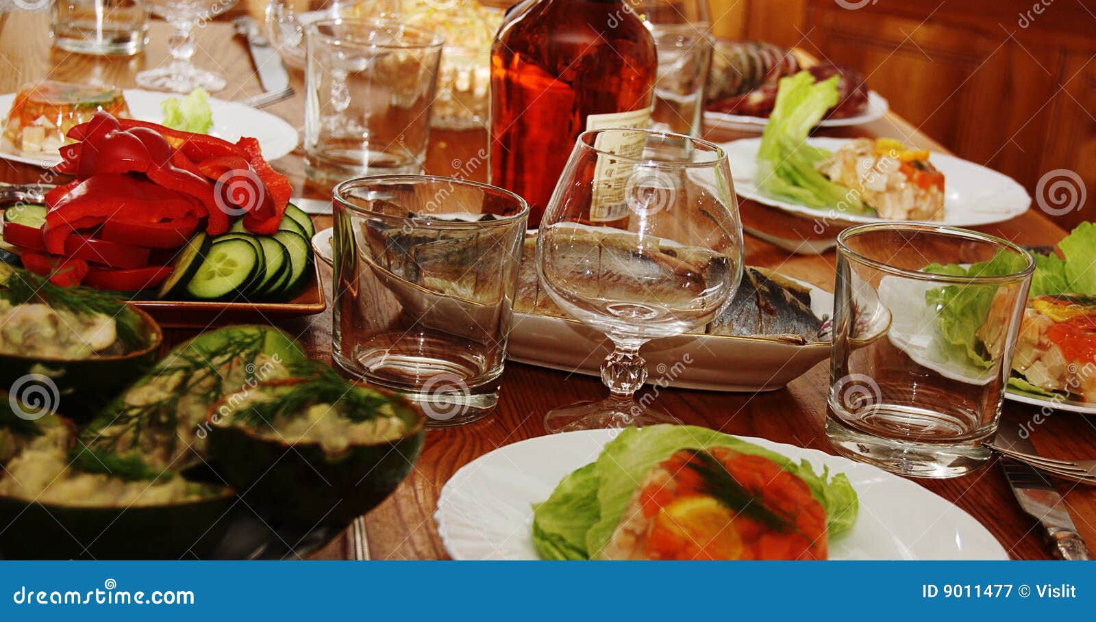 Served table stock image. Image of aspic, lunch, knife - 9011477