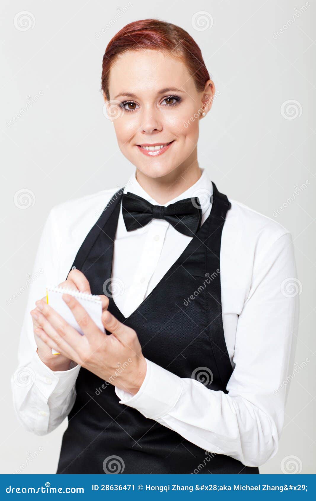 Serveerster die orde nemen stock afbeelding. Image of besnoeiing - 28636471