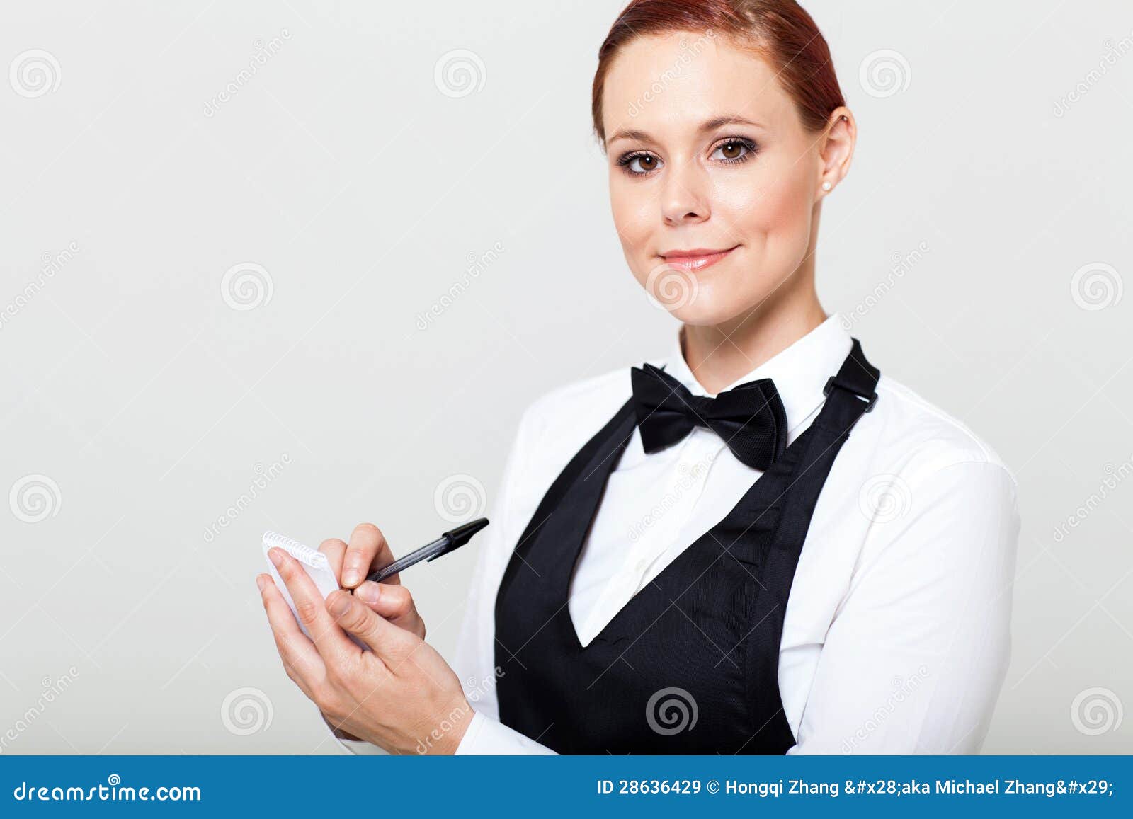 Serveerster Die Orden Nemen Stock Afbeelding - Image of meisje ...