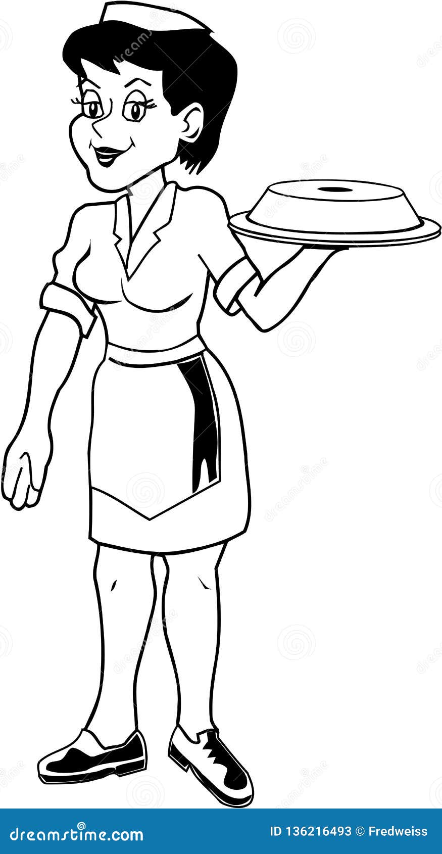 Serveerster Vector Cartoon Illustration Vector Illustratie ...