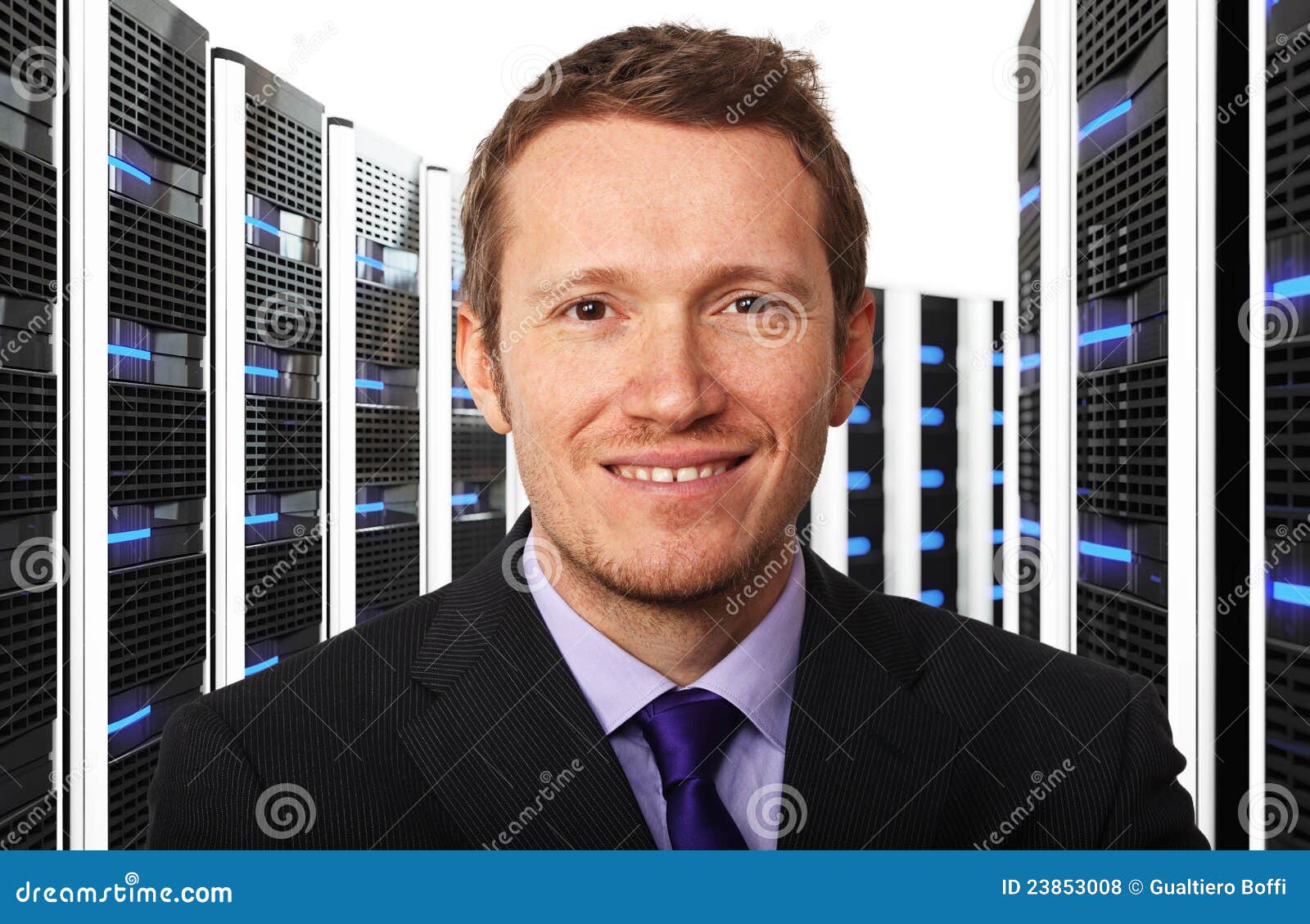 Server 3d and man stock photo. Image of service, happy - 23853008