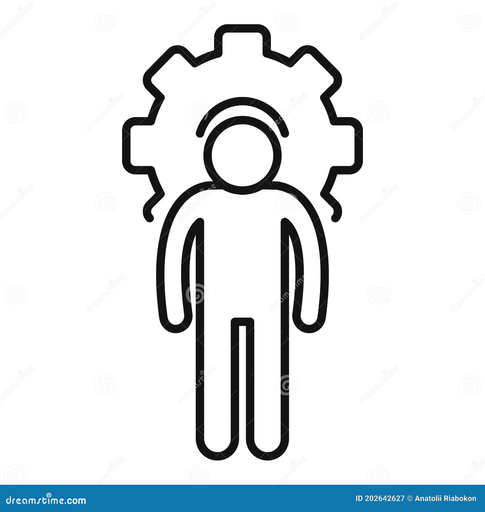 Server it Administrator Icon, Outline Style Stock Vector - Illustration ...