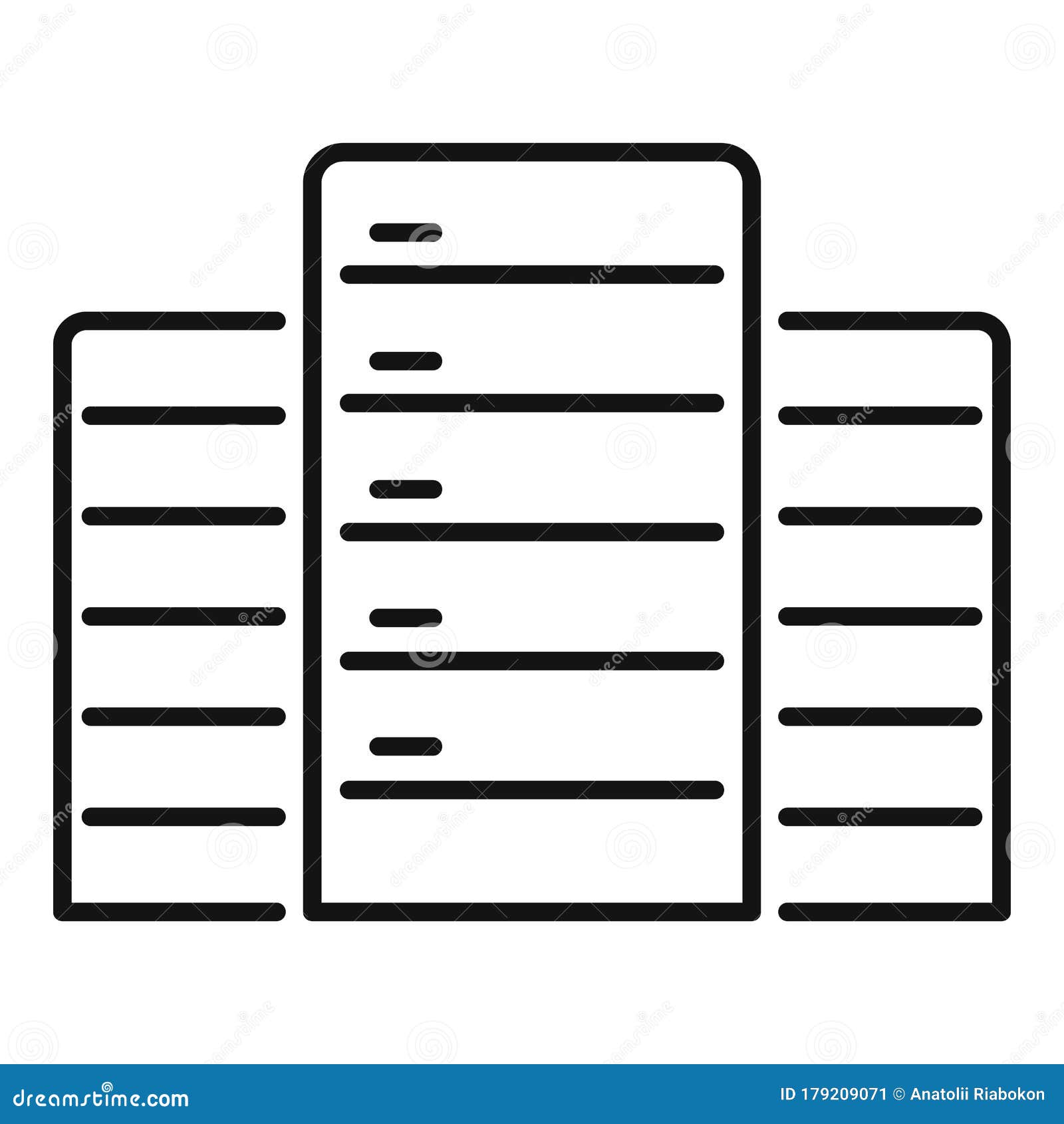 Server Architecture Icon, Outline Style Stock Vector - Illustration of ...