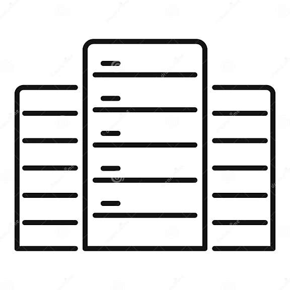 Server Architecture Icon, Outline Style Stock Vector - Illustration of ...