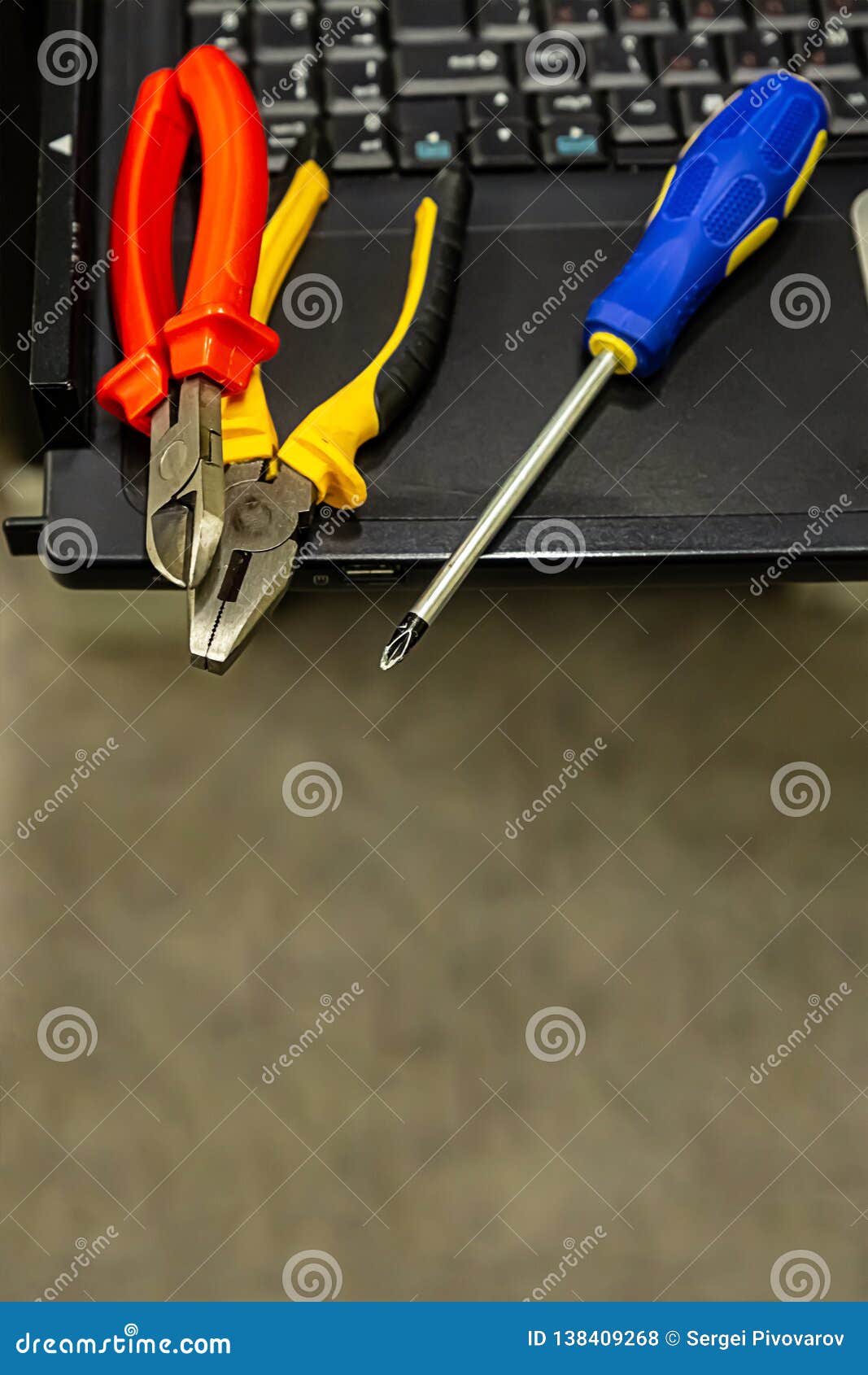 Server Assembly Set Pliers Wire Cutters Screwdriver Computer Technology ...